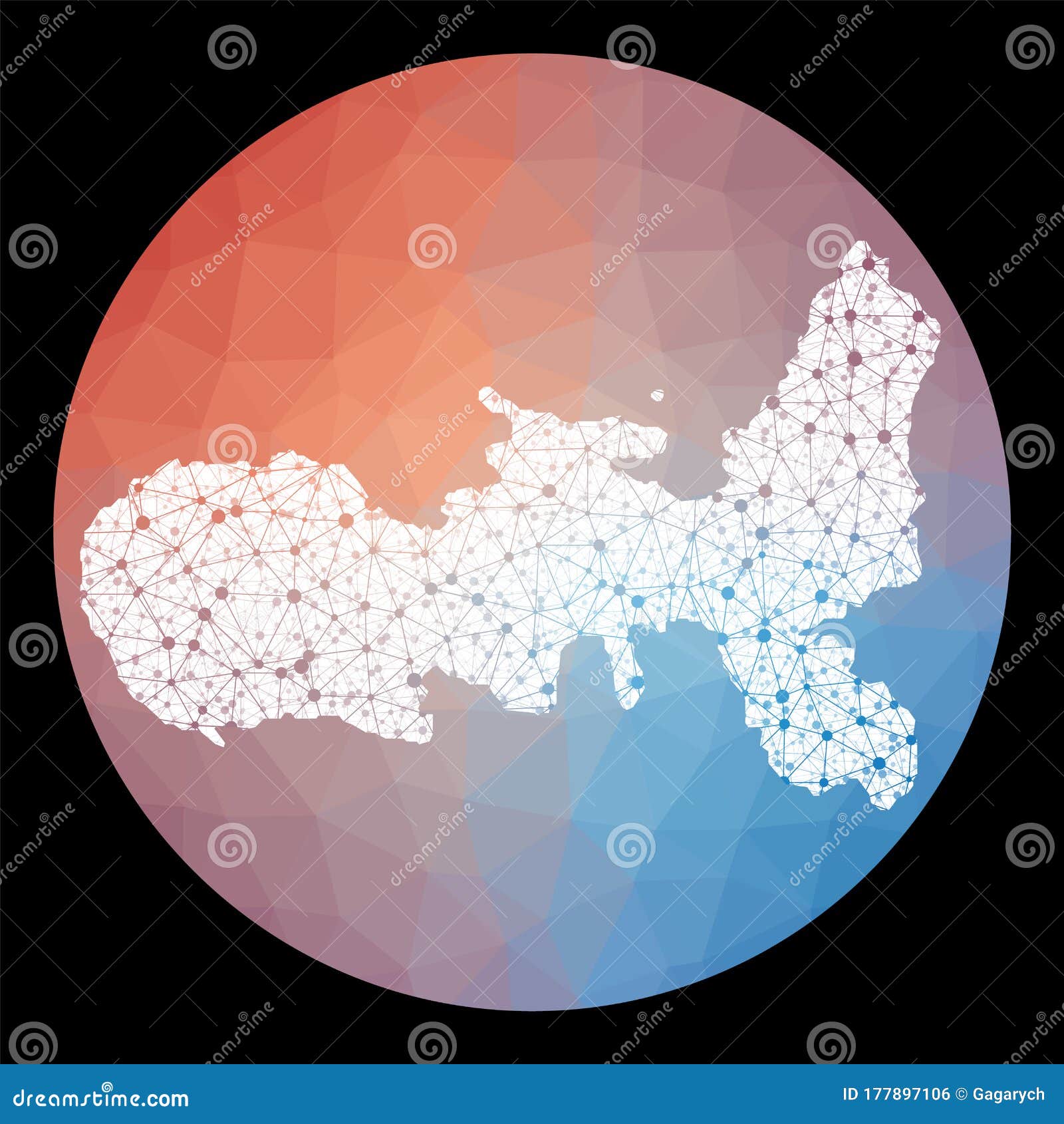 Vector network Elba map. stock vector. Illustration of infographic ...