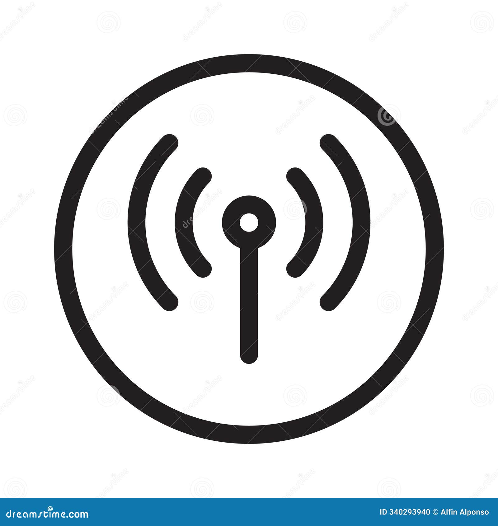 Vector Network Icon in Circles Isolated on White Background Stock ...