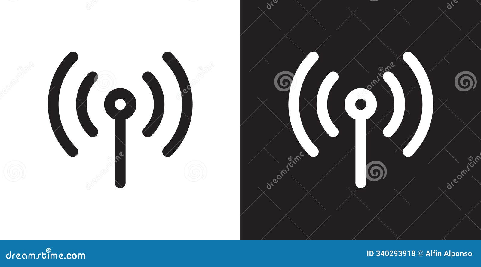 Vector Network Icons Isolated Black and White Stock Illustration ...