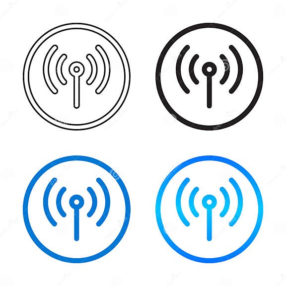 Vector Network Icons in Multiple Style Stock Illustration - Illustration of internet, website ...