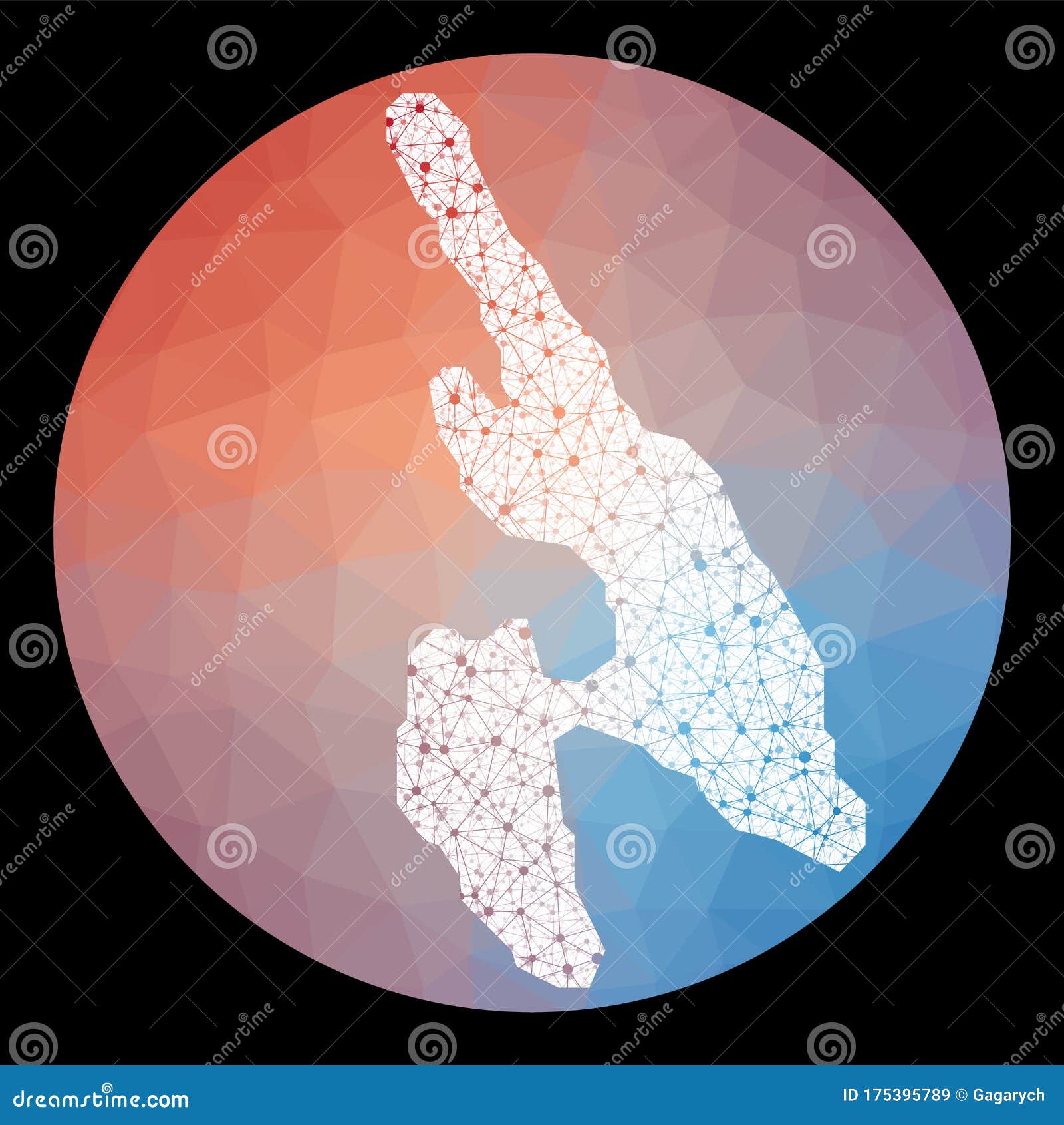 Vector Network Ko Phi Phi Map. Stock Vector - Illustration of ...