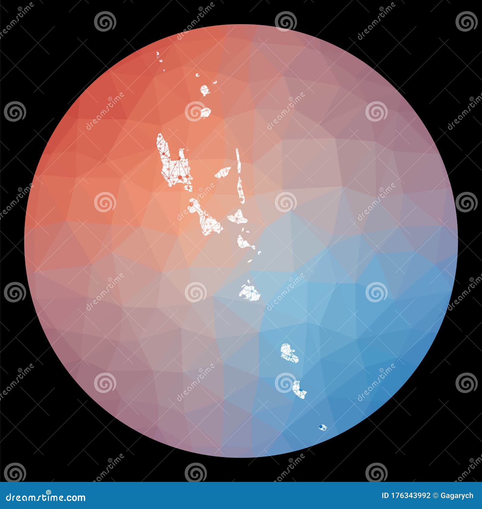 Vector Network Vanuatu Map. Stock Vector - Illustration of connection ...