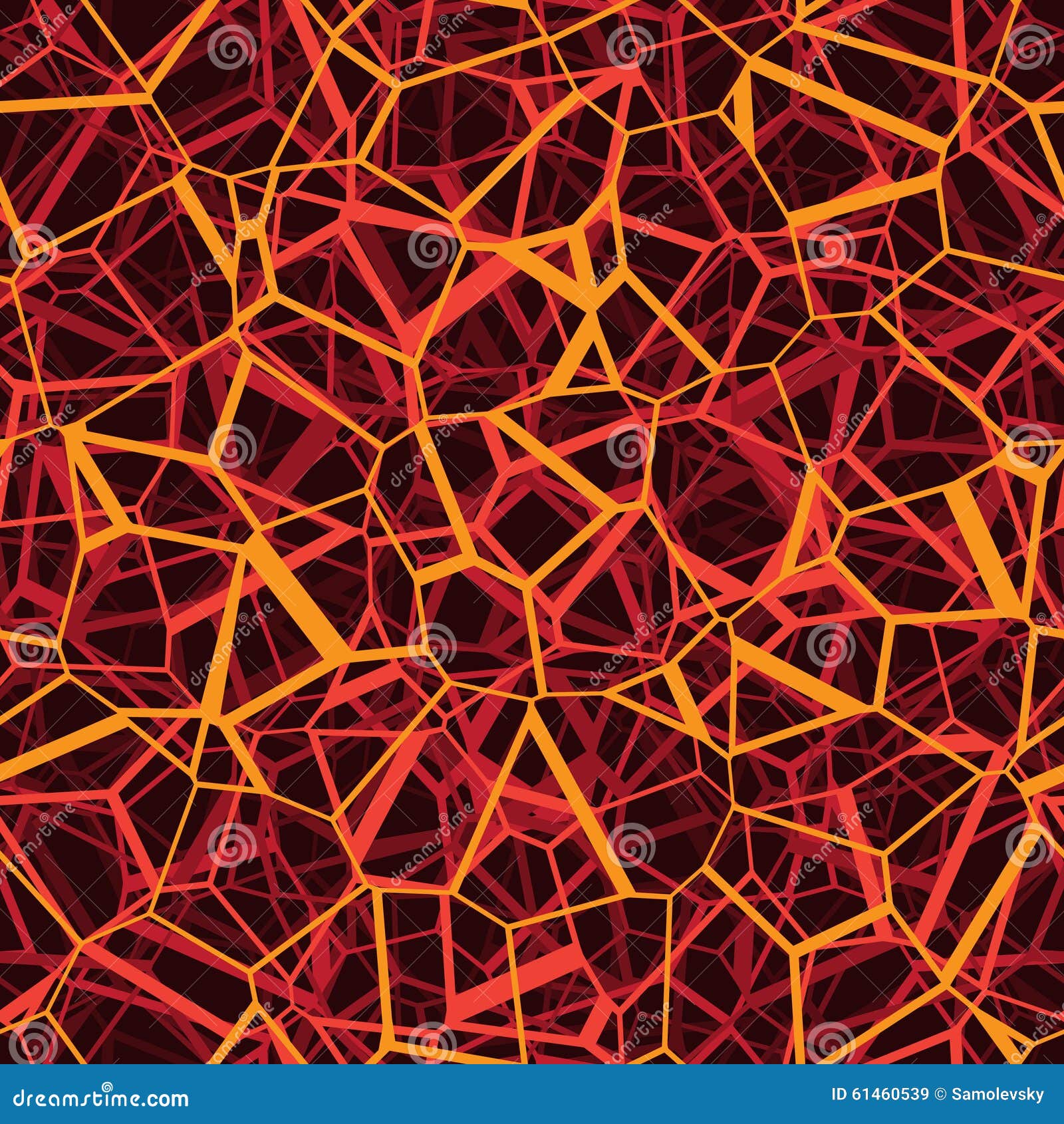 Vector Neural Network Connected Lines Layer Grid Red Orange Seamless ...
