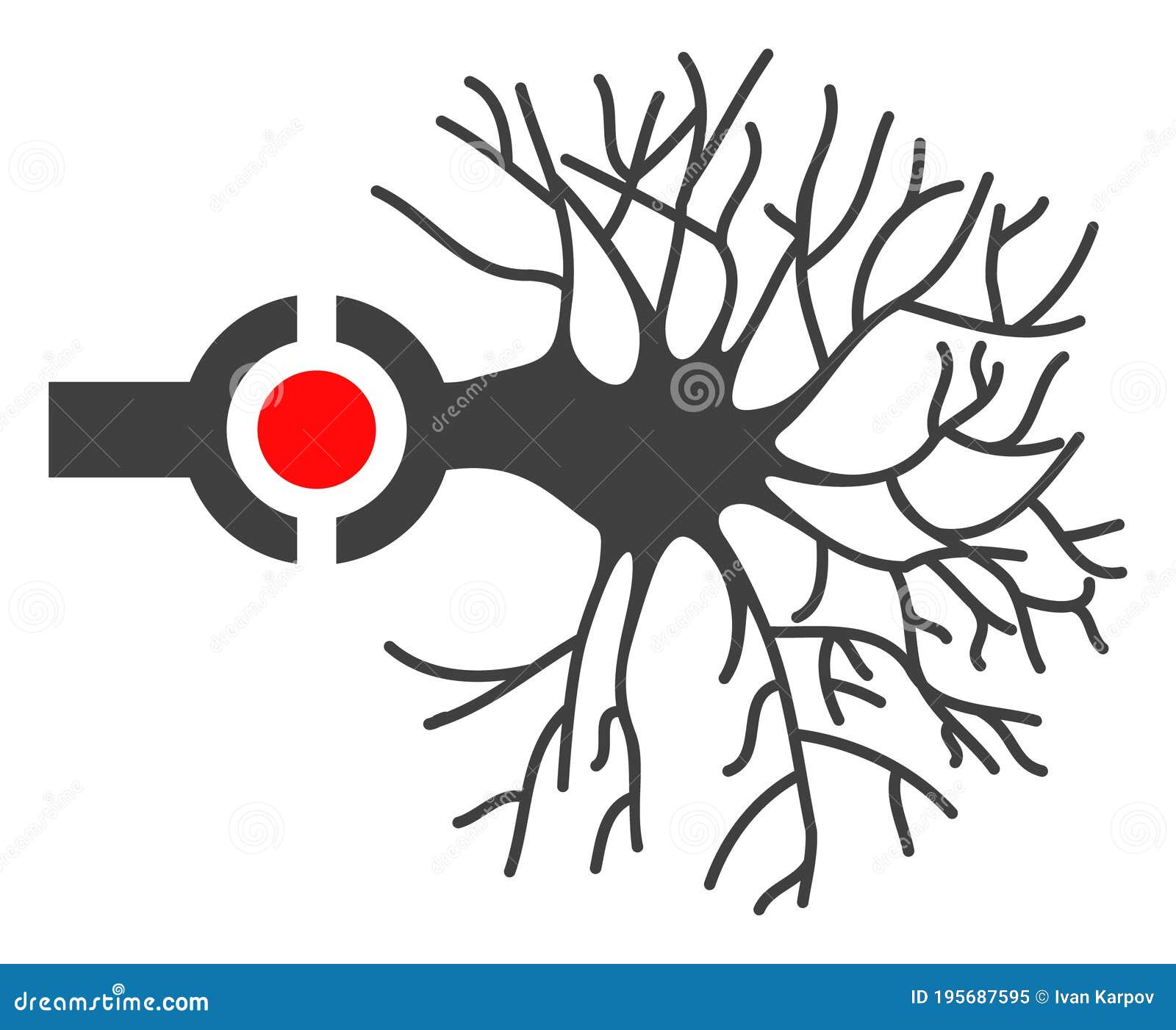 Vector Neuron Digital Interface Flat Icon Symbol Stock Vector ...