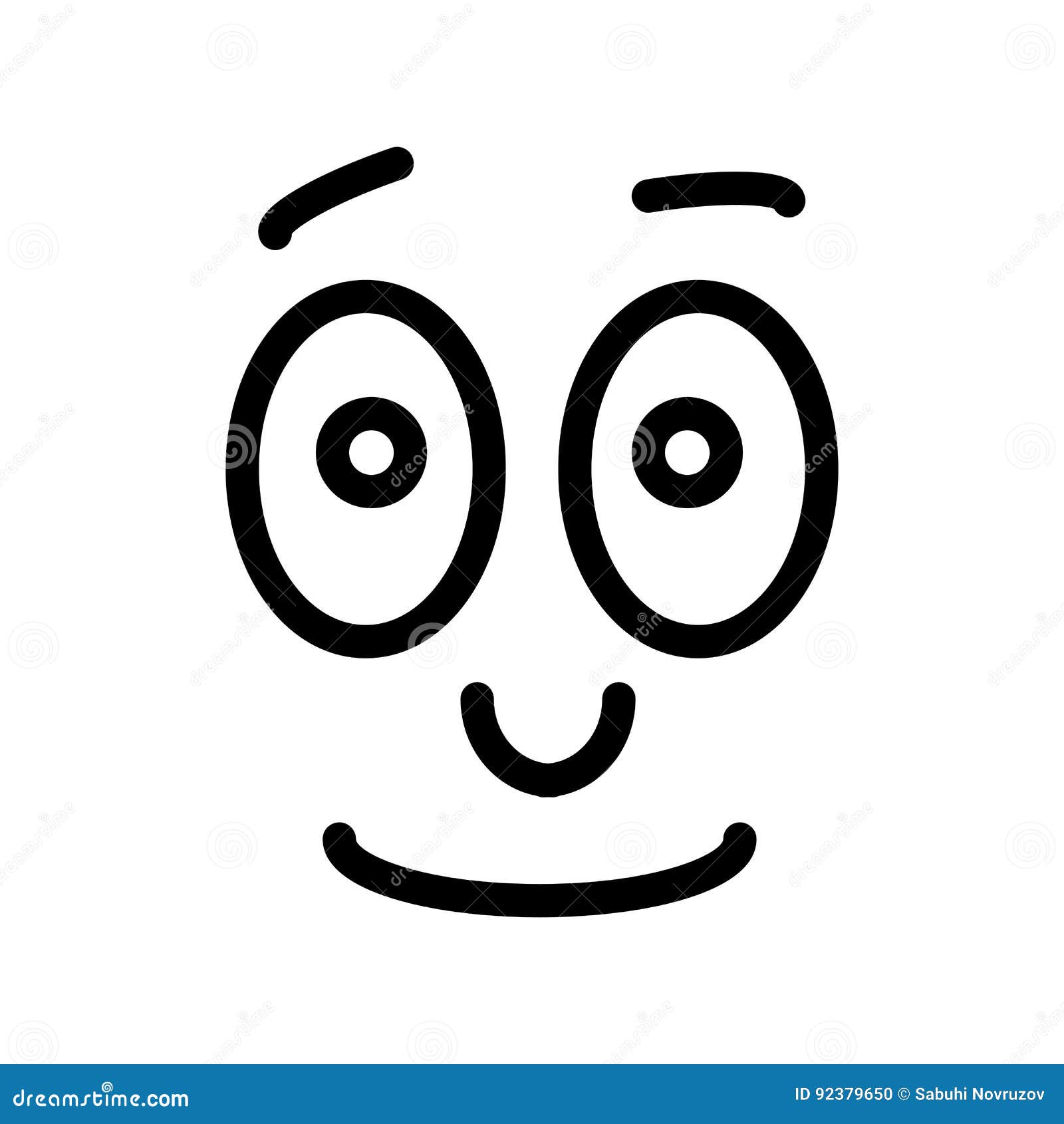 Vector Neutral Smiley. Indifference Emotione, Line Design. Stock Vector ...
