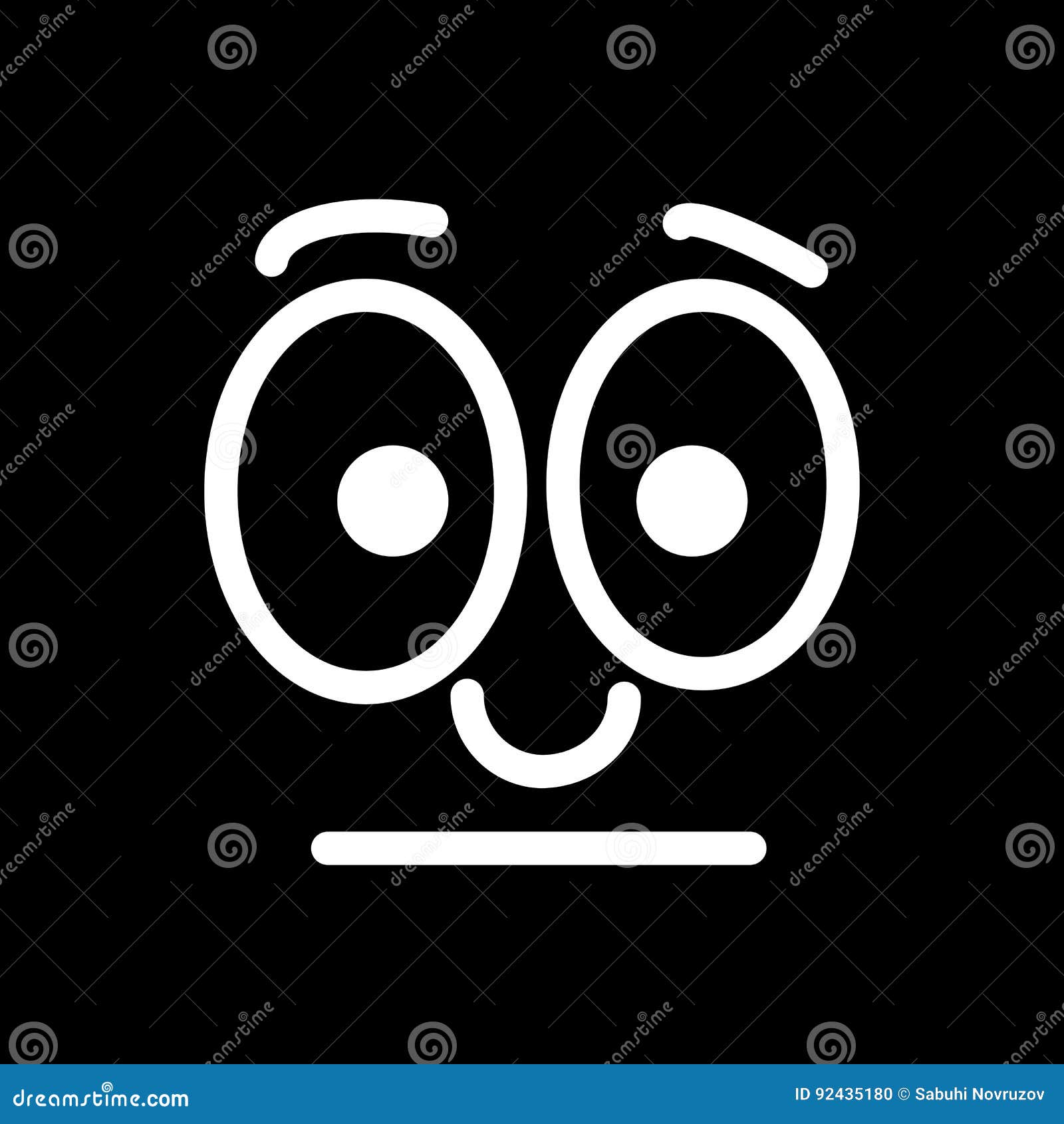 Vector Neutral Smiley. Indifference Emotione, Line Design. Stock Vector ...