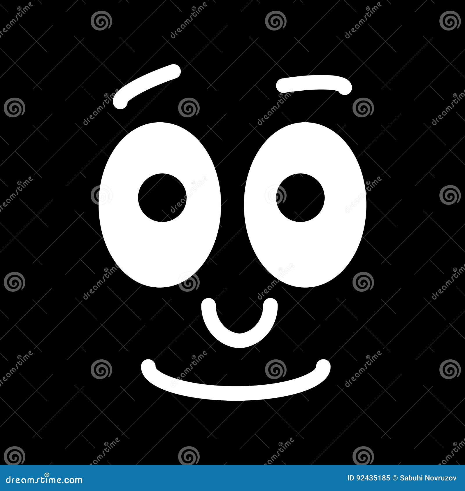 Vector Neutral Smiley. Indifference Emotione, Line Design. Stock Vector ...