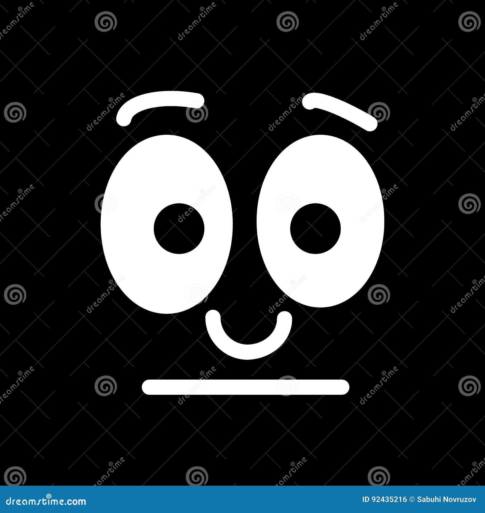 Vector Neutral Smiley. Indifference Emotione, Line Design. Stock Vector ...