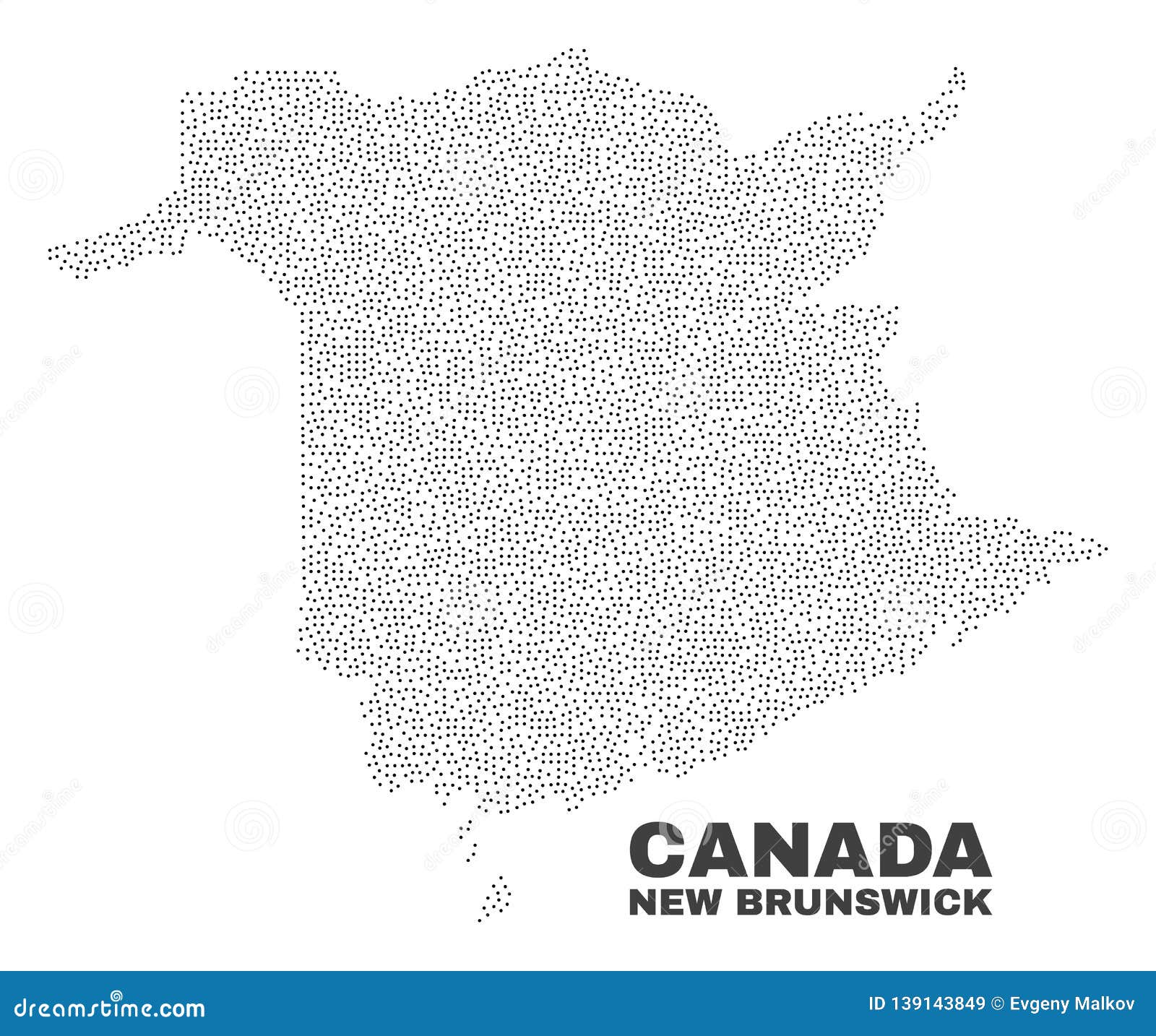 Vector New Brunswick Province Map of Dots Stock Vector - Illustration ...
