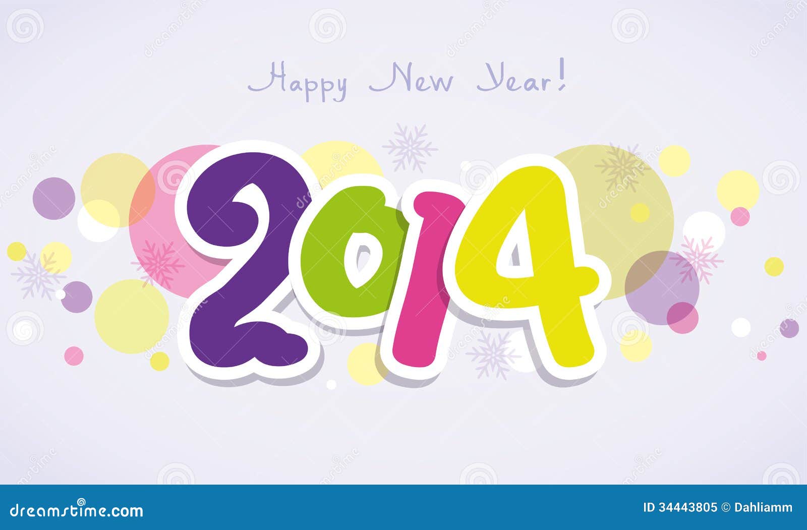 Vector 2014 New Year Greeting Card Stock Vector - Illustration of green ...