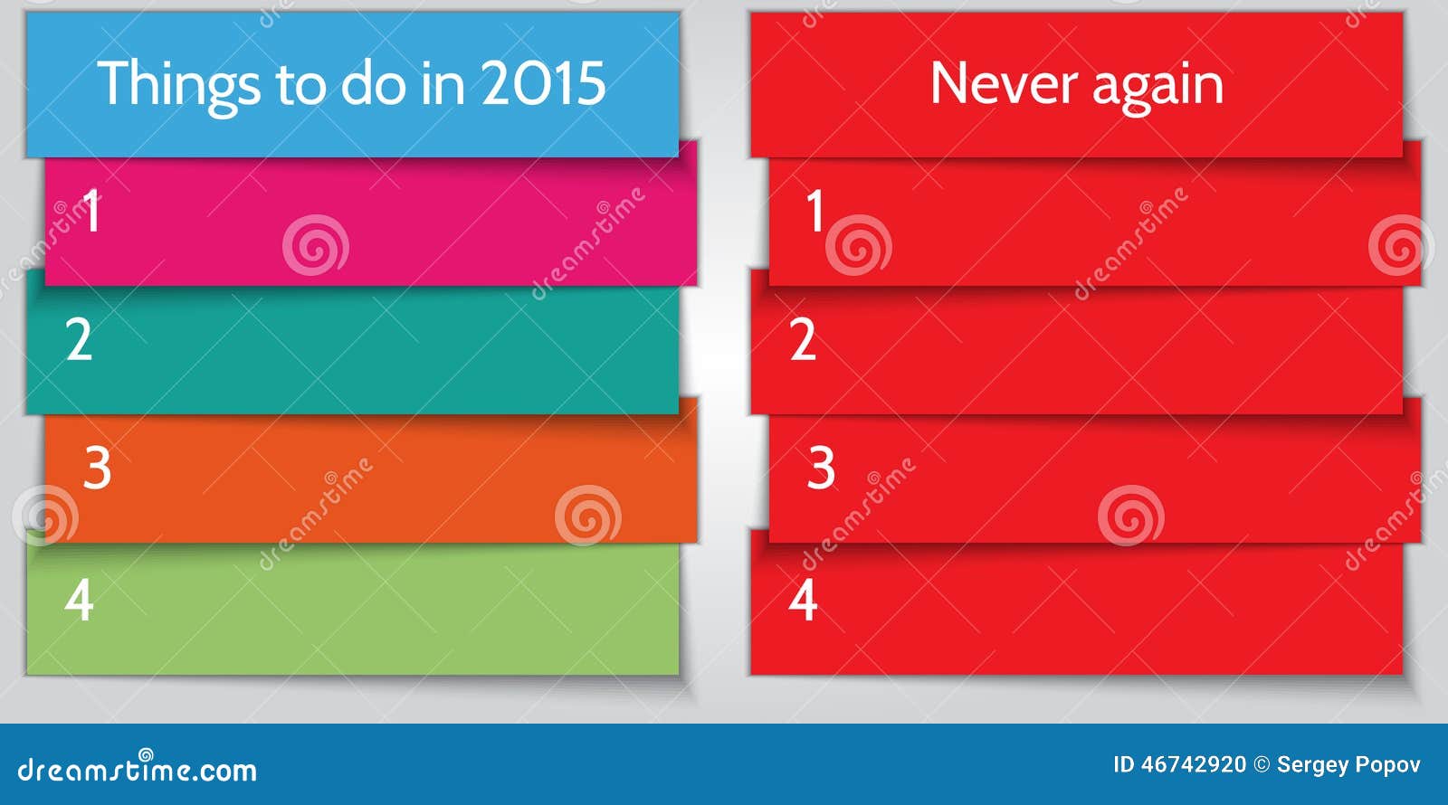 To Do List Template, 5 Important Daily Golas. Cartoon Vector ...