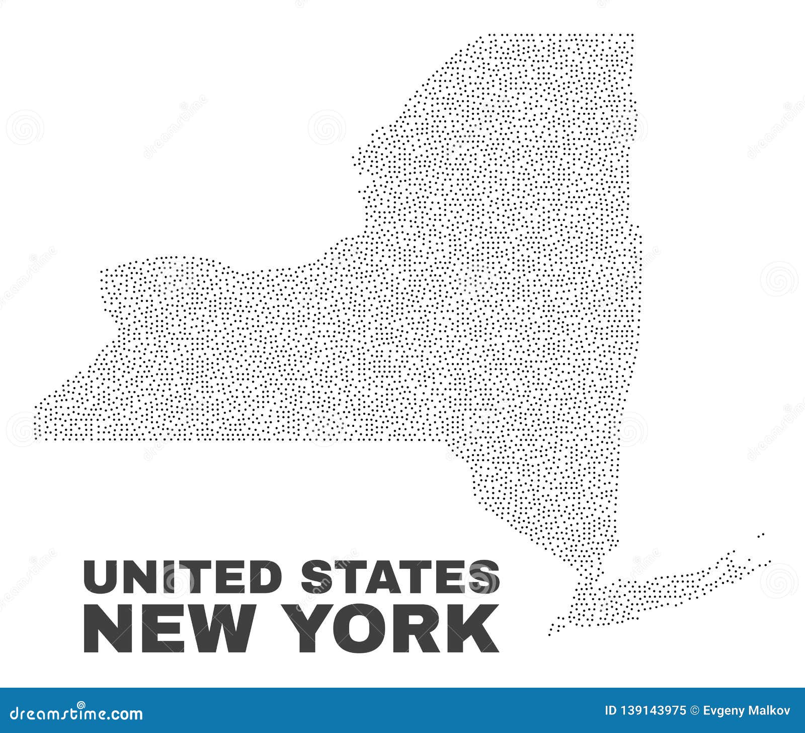 Vector New York State Map of Dots Stock Vector - Illustration of ...