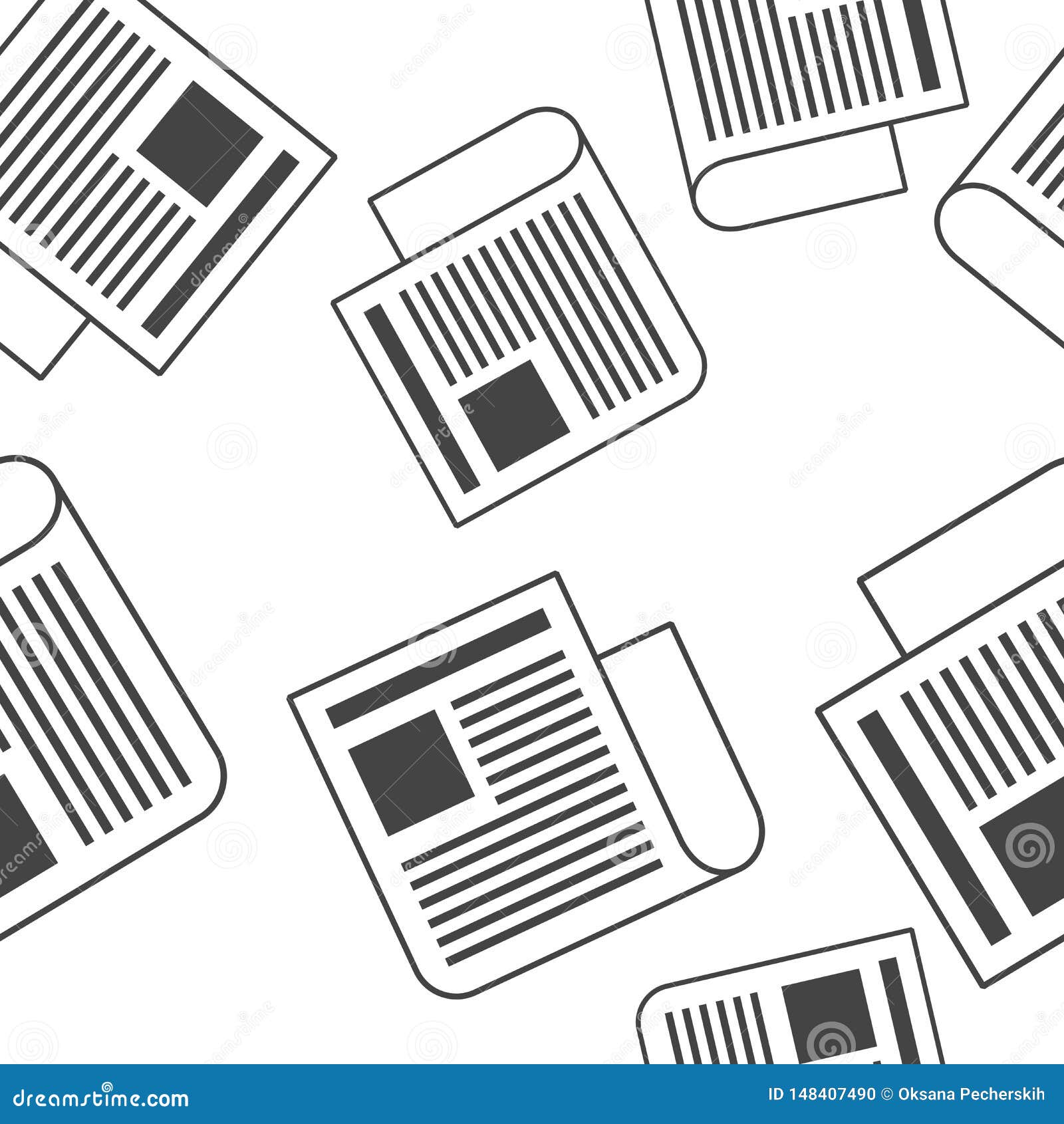 Vector News Icon. Newspaper News Pattern on a White Background Stock ...