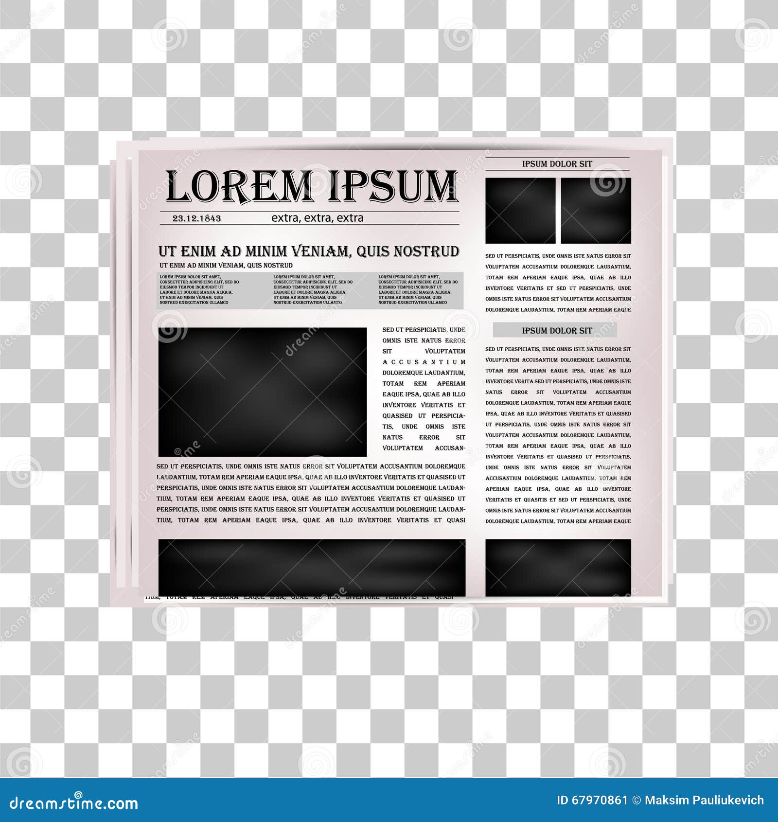 Blank Newspaper Headline Template