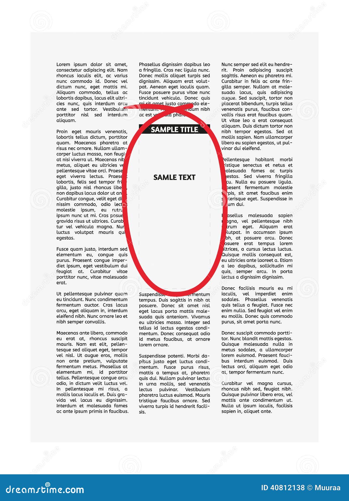 Vector Newspaper with Highlighting Stock Vector - Illustration of ...