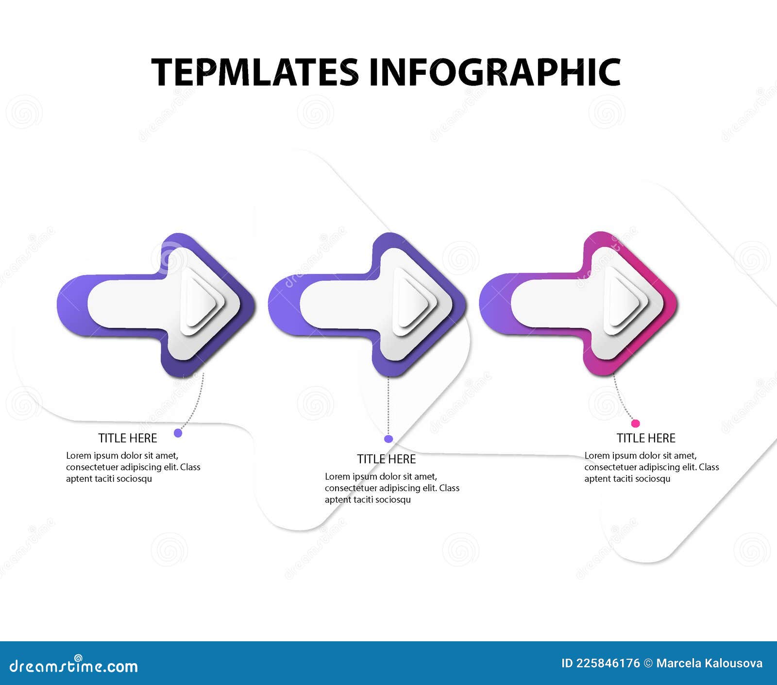 Vector Next Steps Arrows for Presentations. Stock Vector - Illustration ...