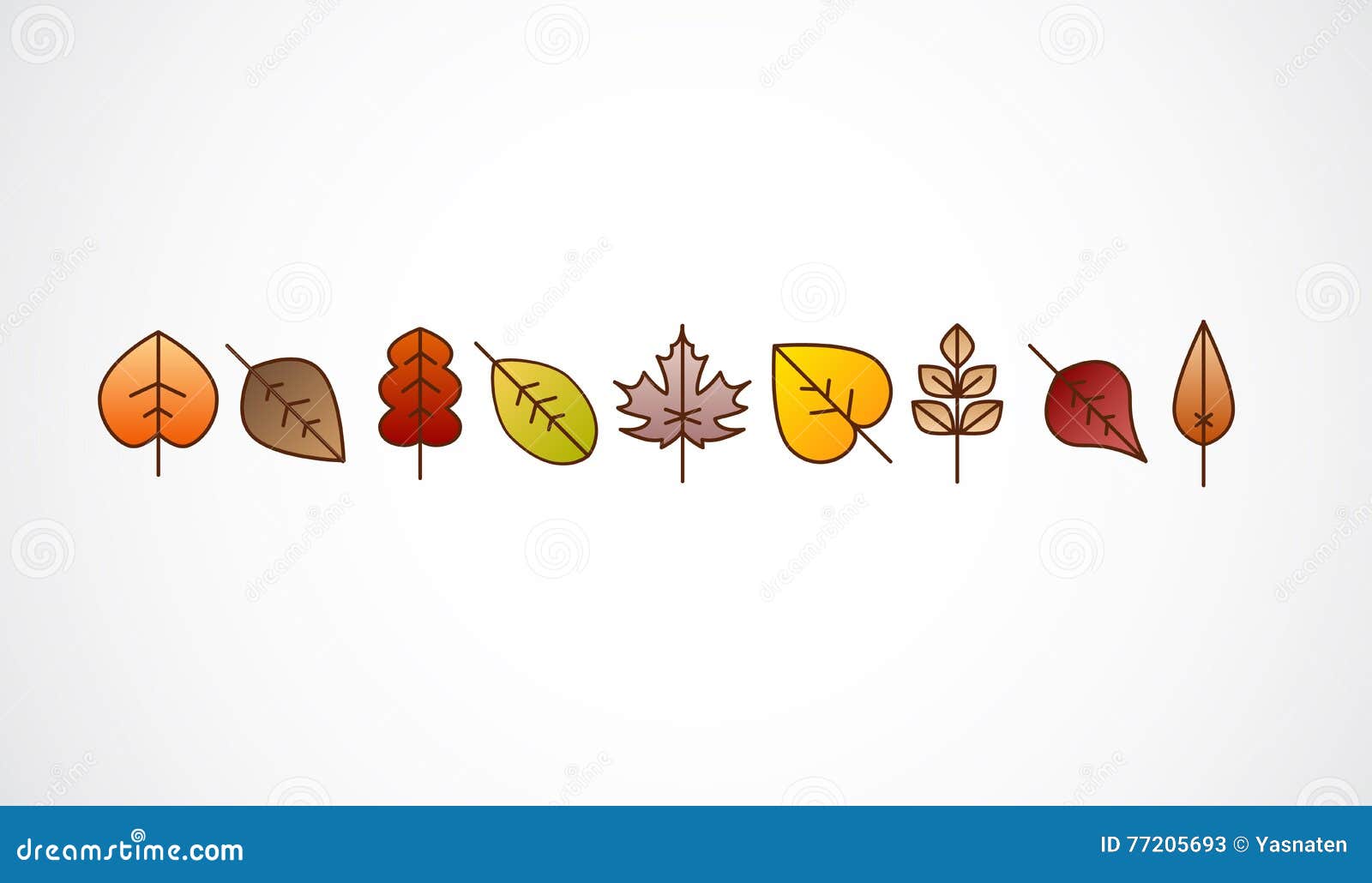 Vector Nice Modern Fall Leaves Autumn Decorative Background Banner ...