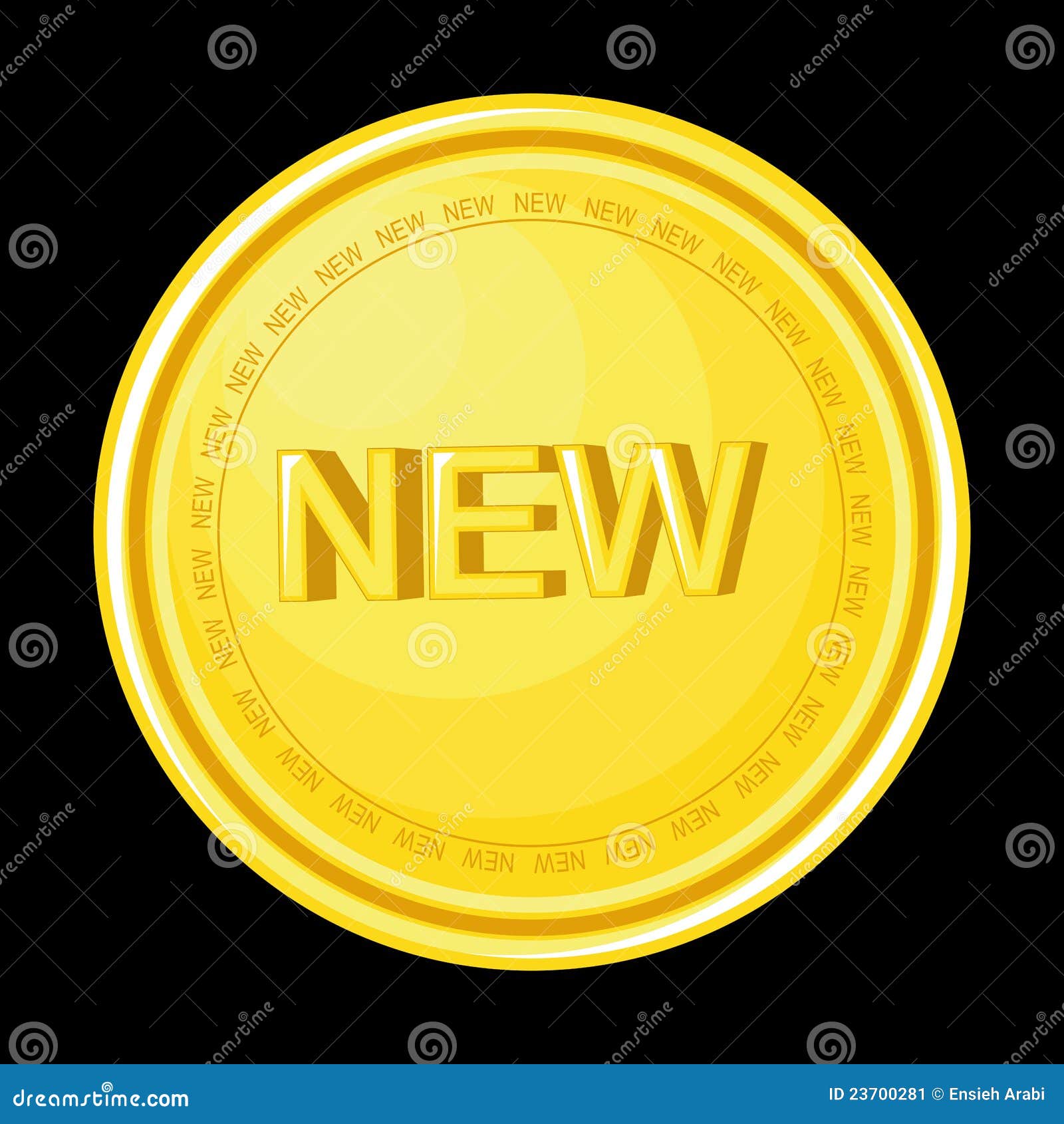 Vector nieuw teken vector illustratie. Illustration of ronde - 23700281