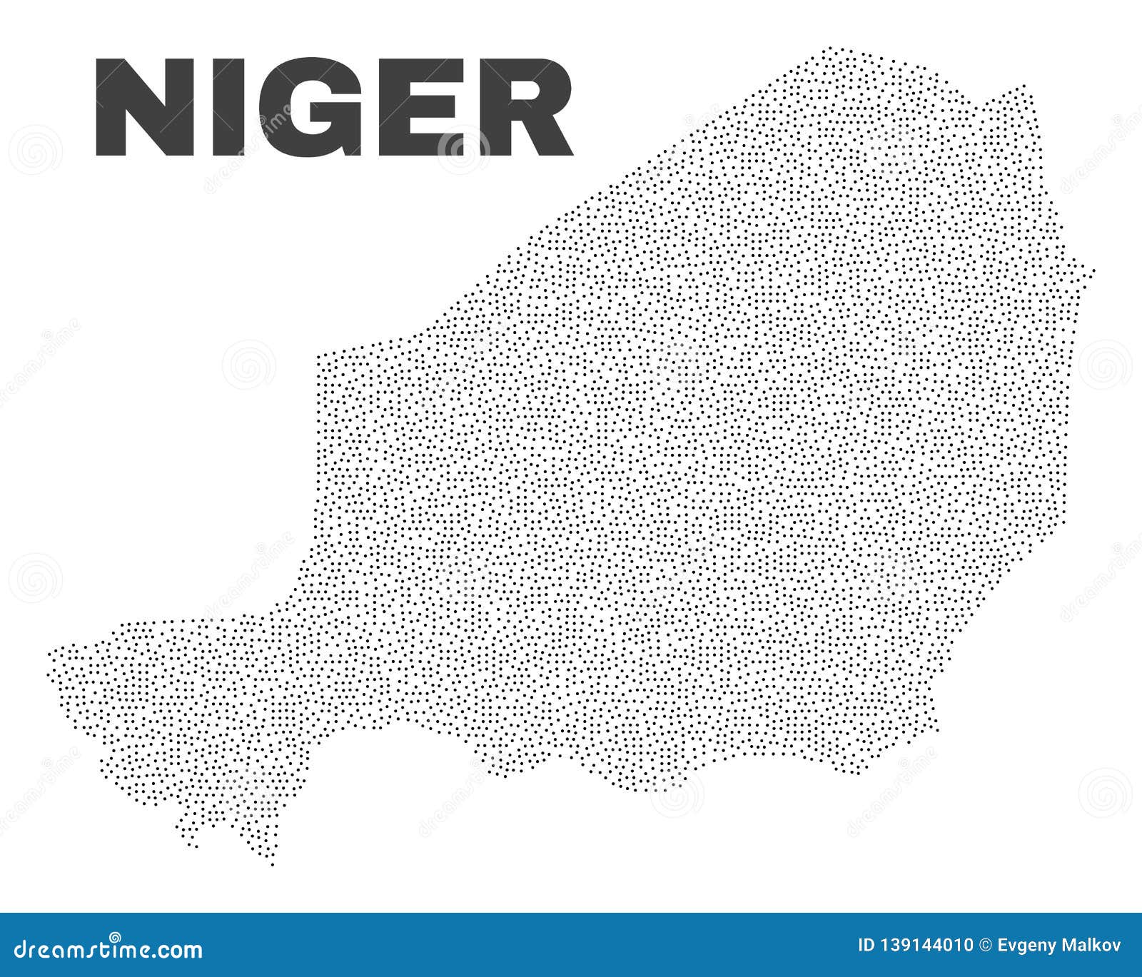 Vector Niger Map of Dots stock vector. Illustration of geography ...