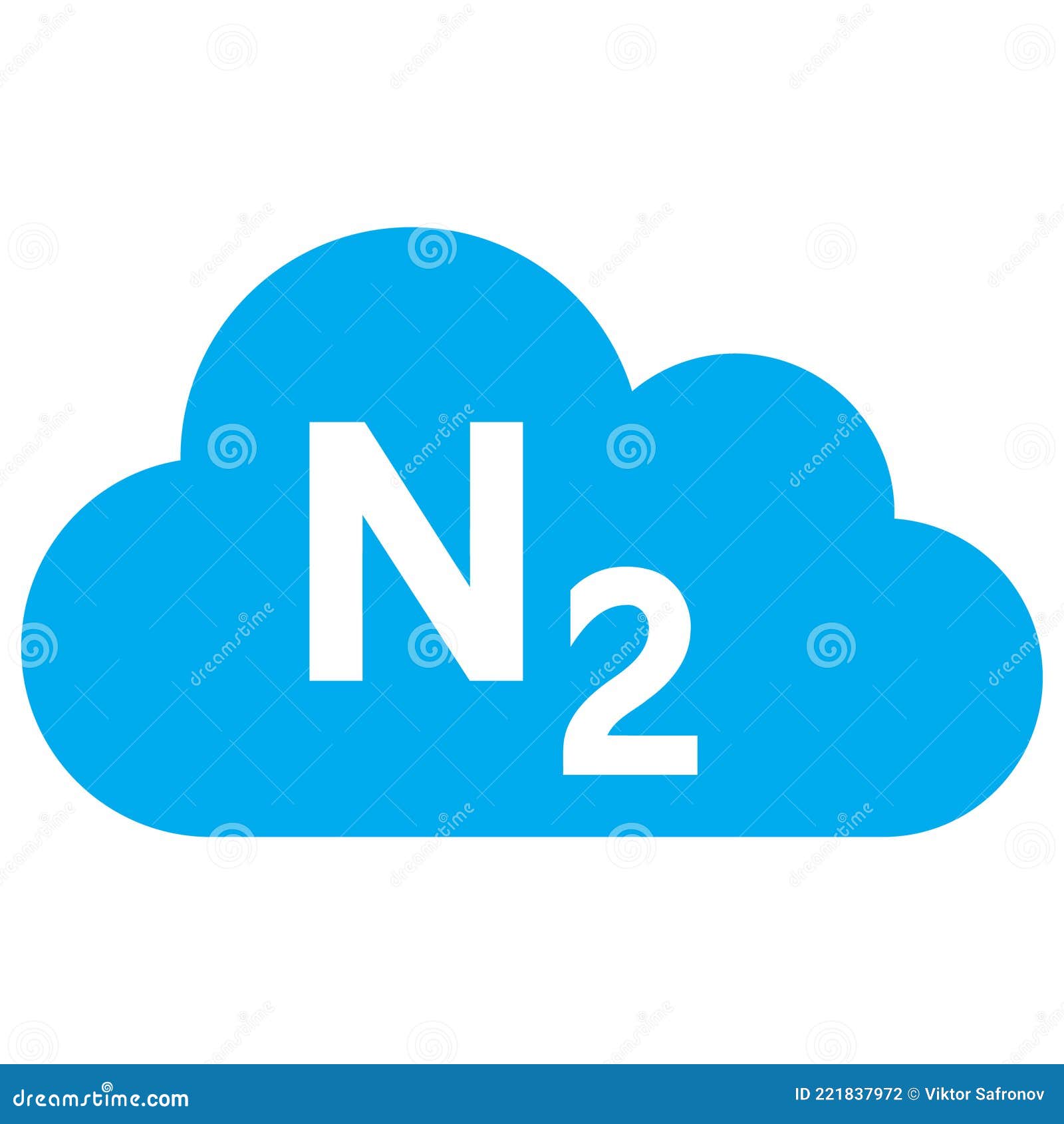 Vector Nitrogen Gas Flat Icon Symbol Stock Vector - Illustration of ...