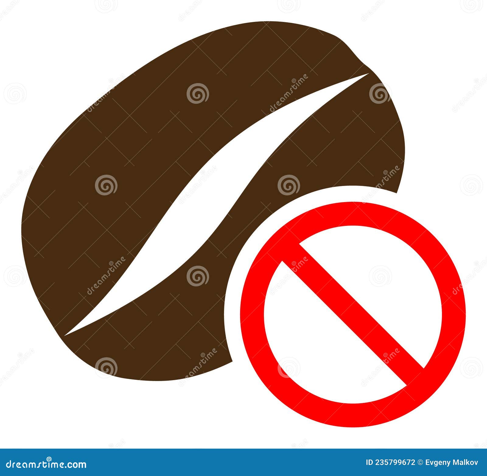 Vector No Coffee Icon Illustration Stock Vector - Illustration of ...