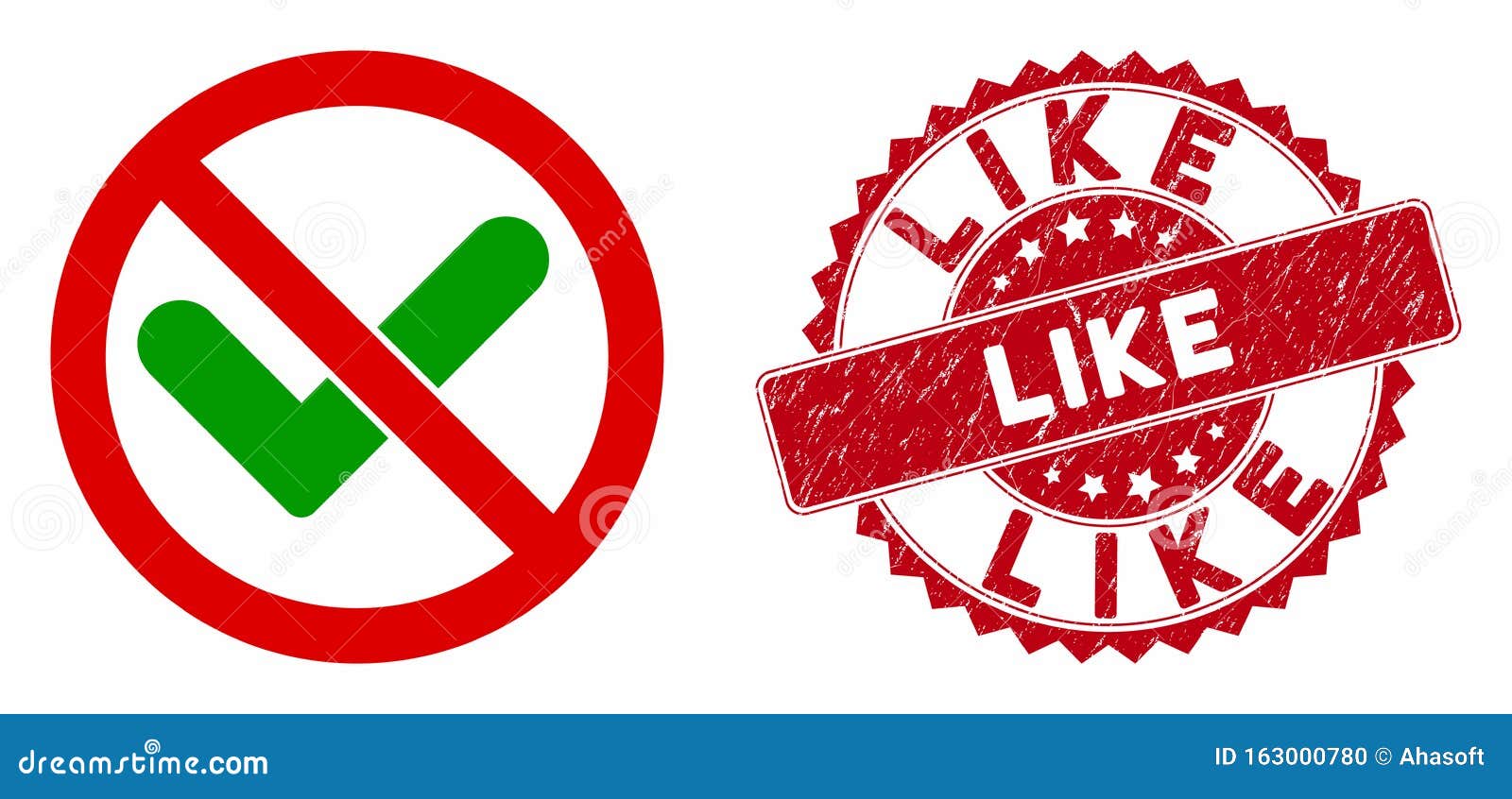 No Confirmation Icon with Textured Like Stamp Stock Illustration ...