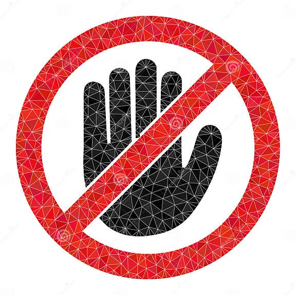 Vector No Hand Triangle Filled Icon Stock Vector - Illustration of ...