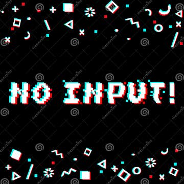 Vector No Input Pixel Glitch Stock Illustration - Illustration of ...