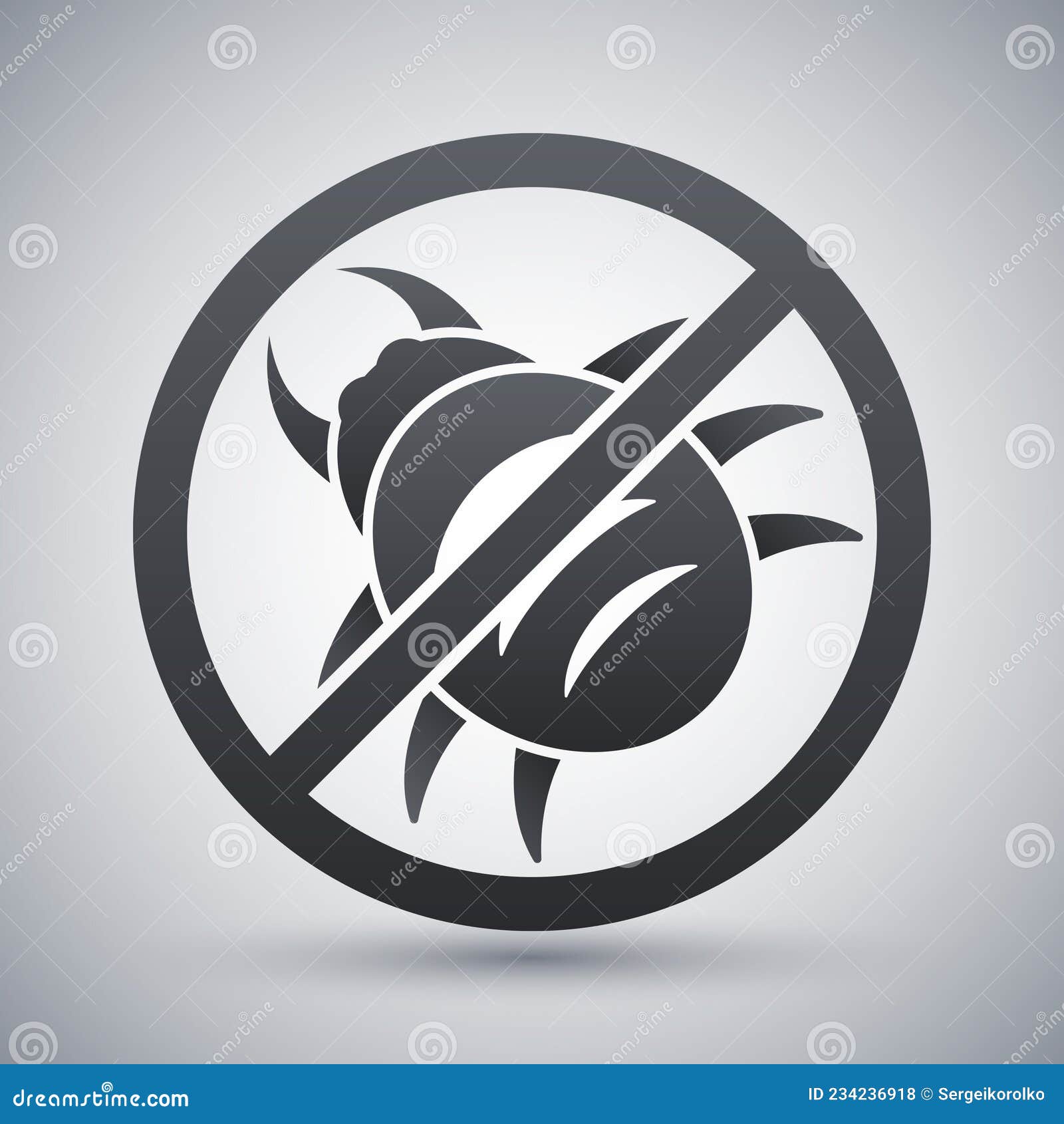 Vector no malware icon stock vector. Illustration of stop - 234236918
