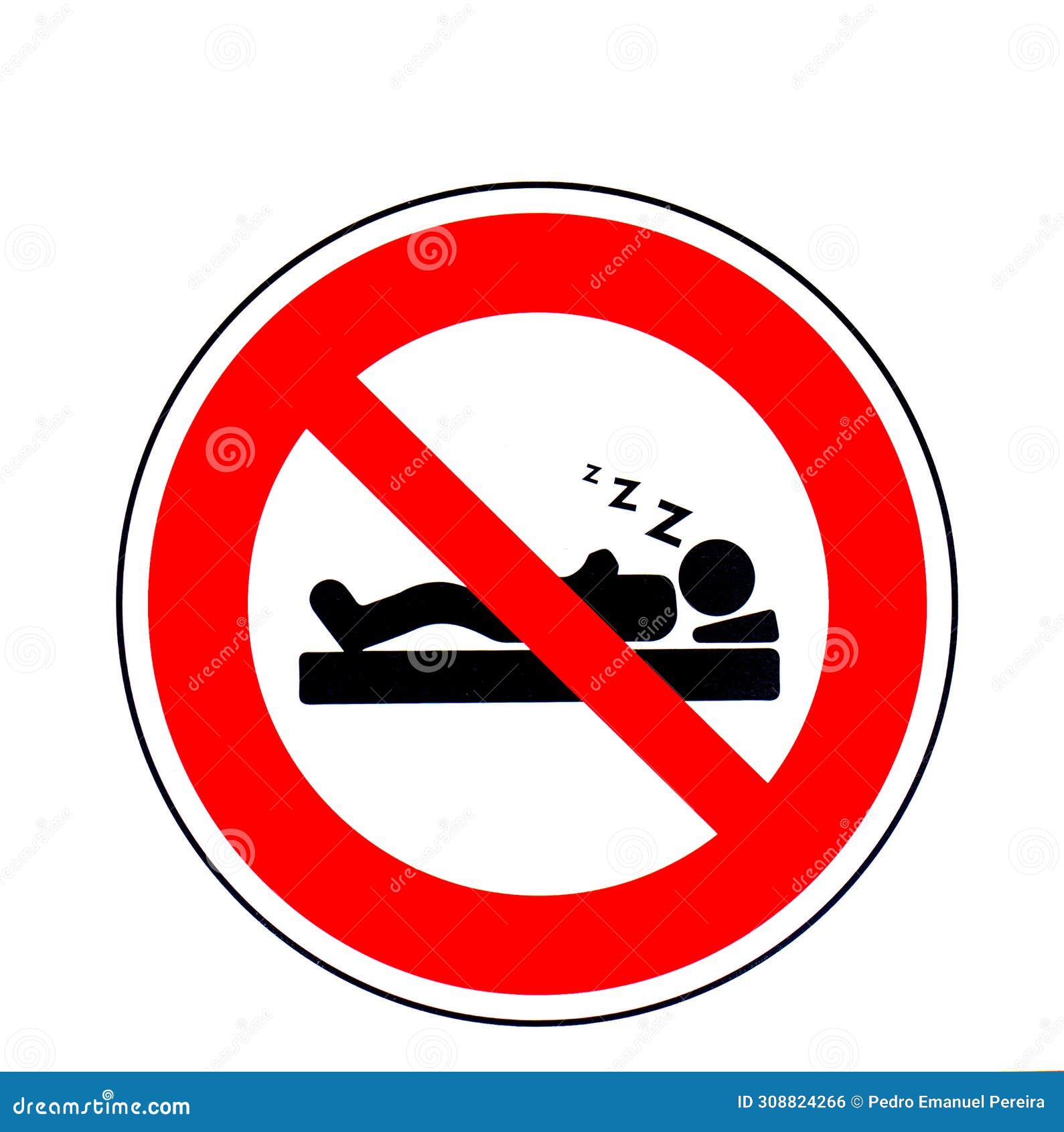 Vector, No Sleeping Sign Whith No Righting Stock Illustration ...