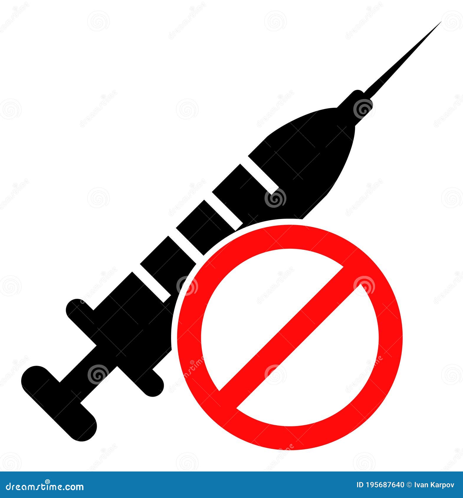 Vector No Vaccine Flat Icon Symbol Stock Vector - Illustration of glyph ...