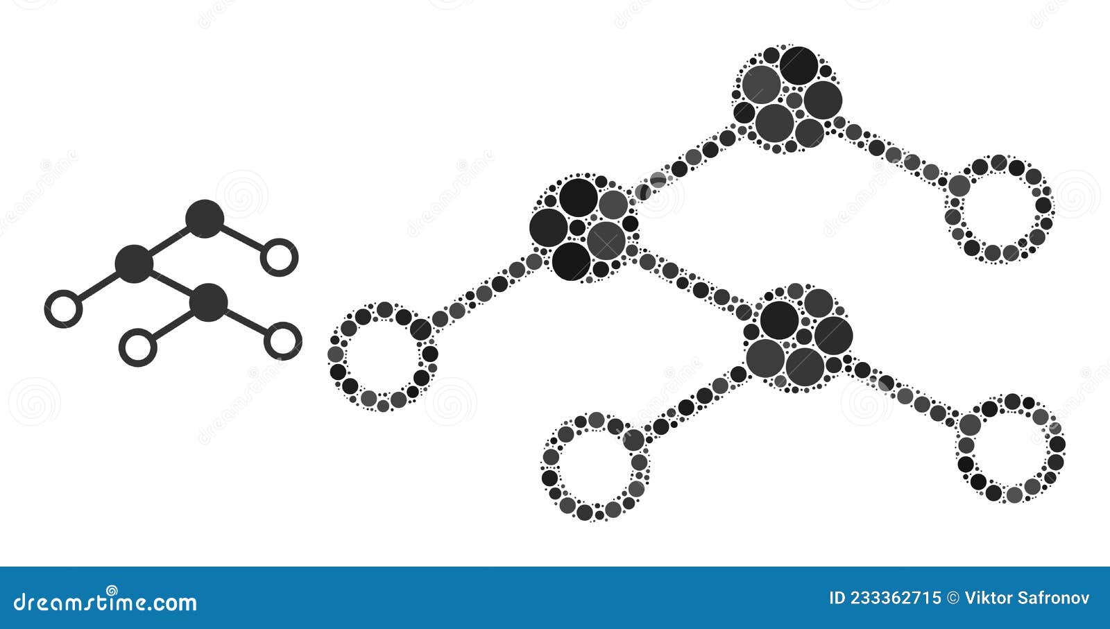Vector Nodes Structure Mosaic of Small Circles Stock Vector ...