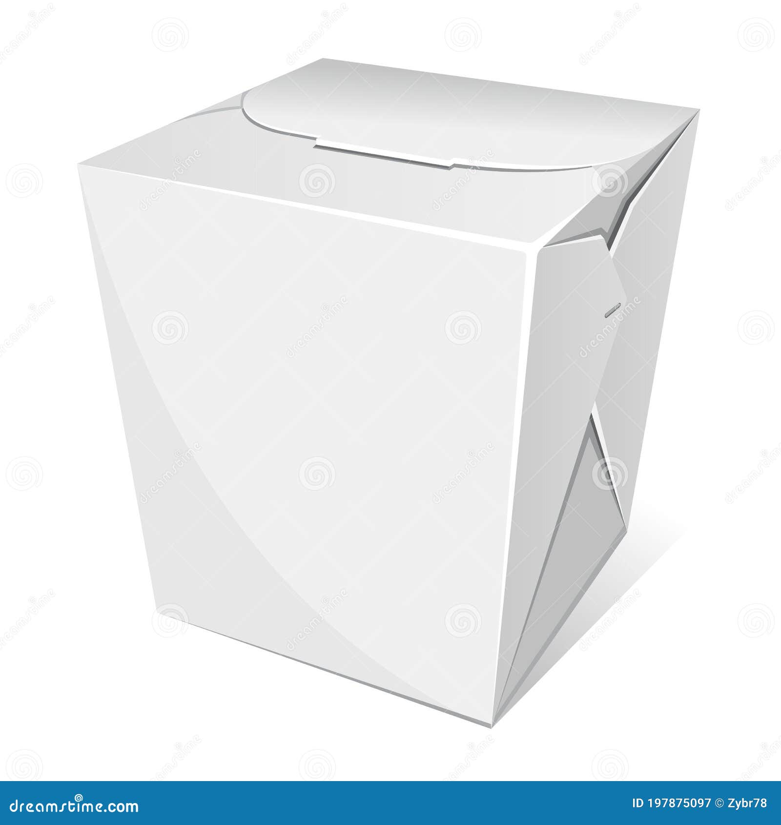 Vector noodle box stock vector. Illustration of isolated - 197875097