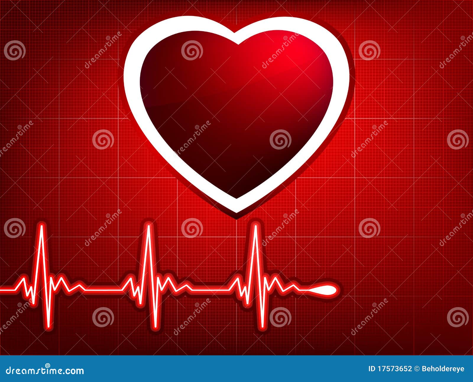 Vector Normal Ecg Red Background. EPS 8 Stock Vector - Illustration of ...