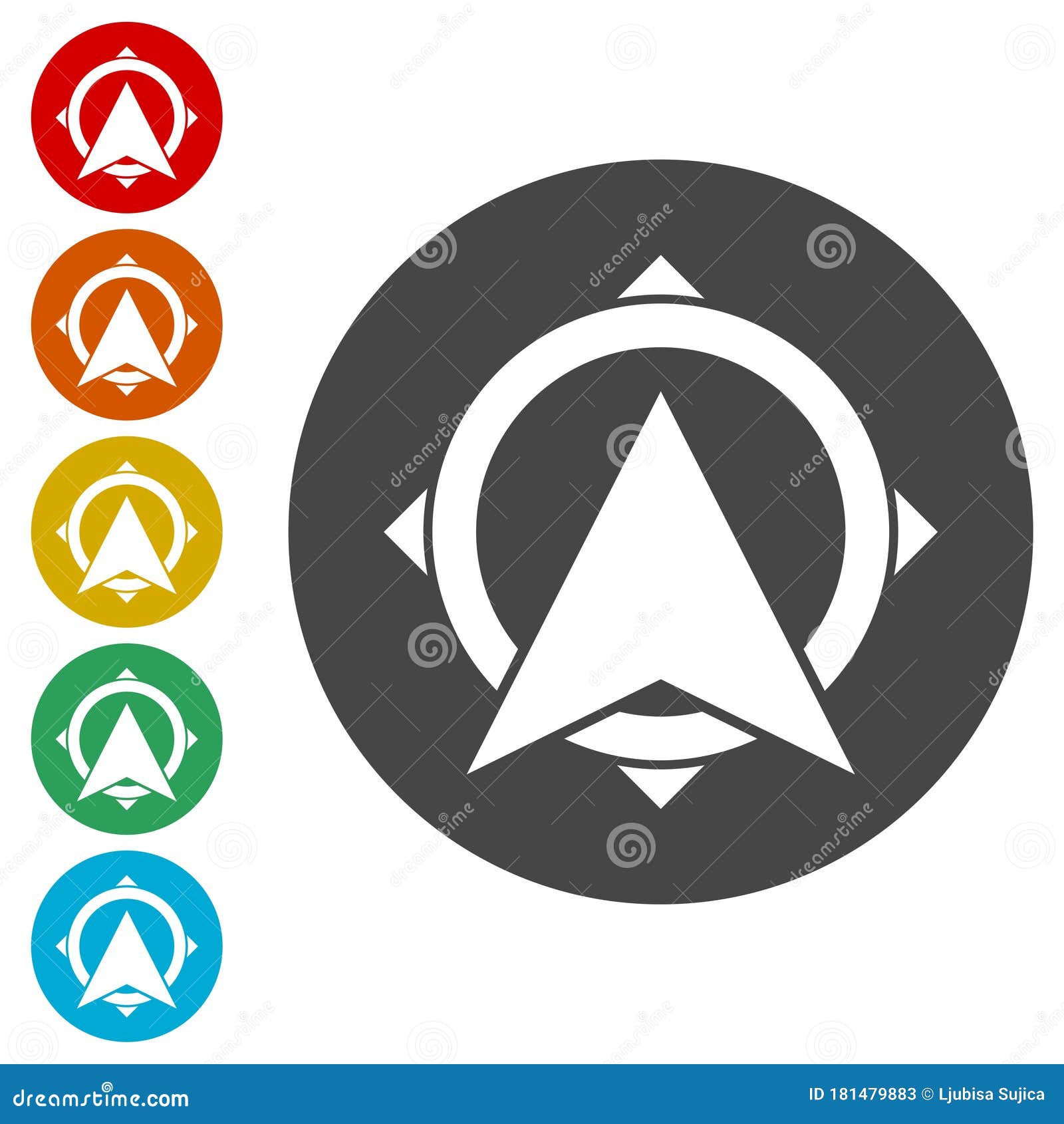 Vector North Direction Compass Icon Stock Vector - Illustration of ...