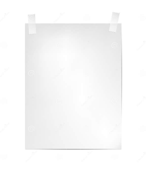 Vector Note Paper with Scotch Tape Stock Vector - Illustration of text ...