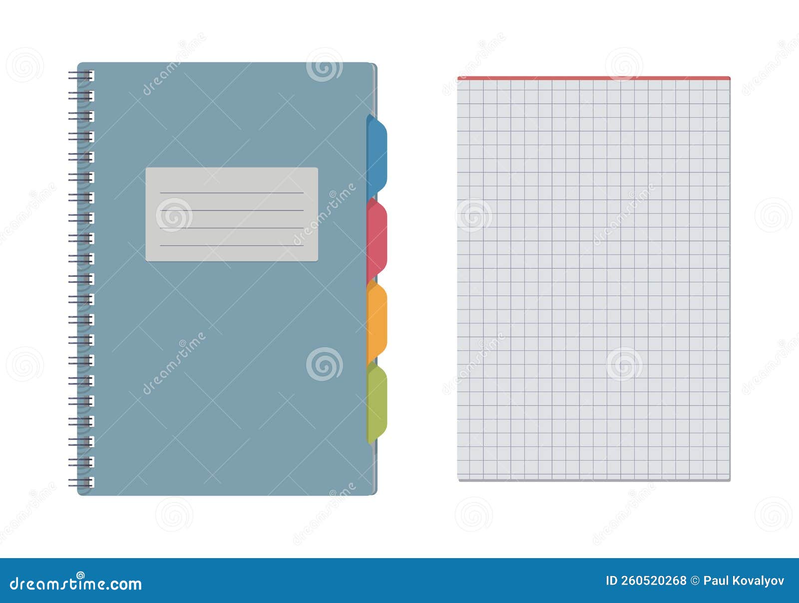Vector Notebook Set. Notepad Flat Isolated Illustration Stock Vector ...