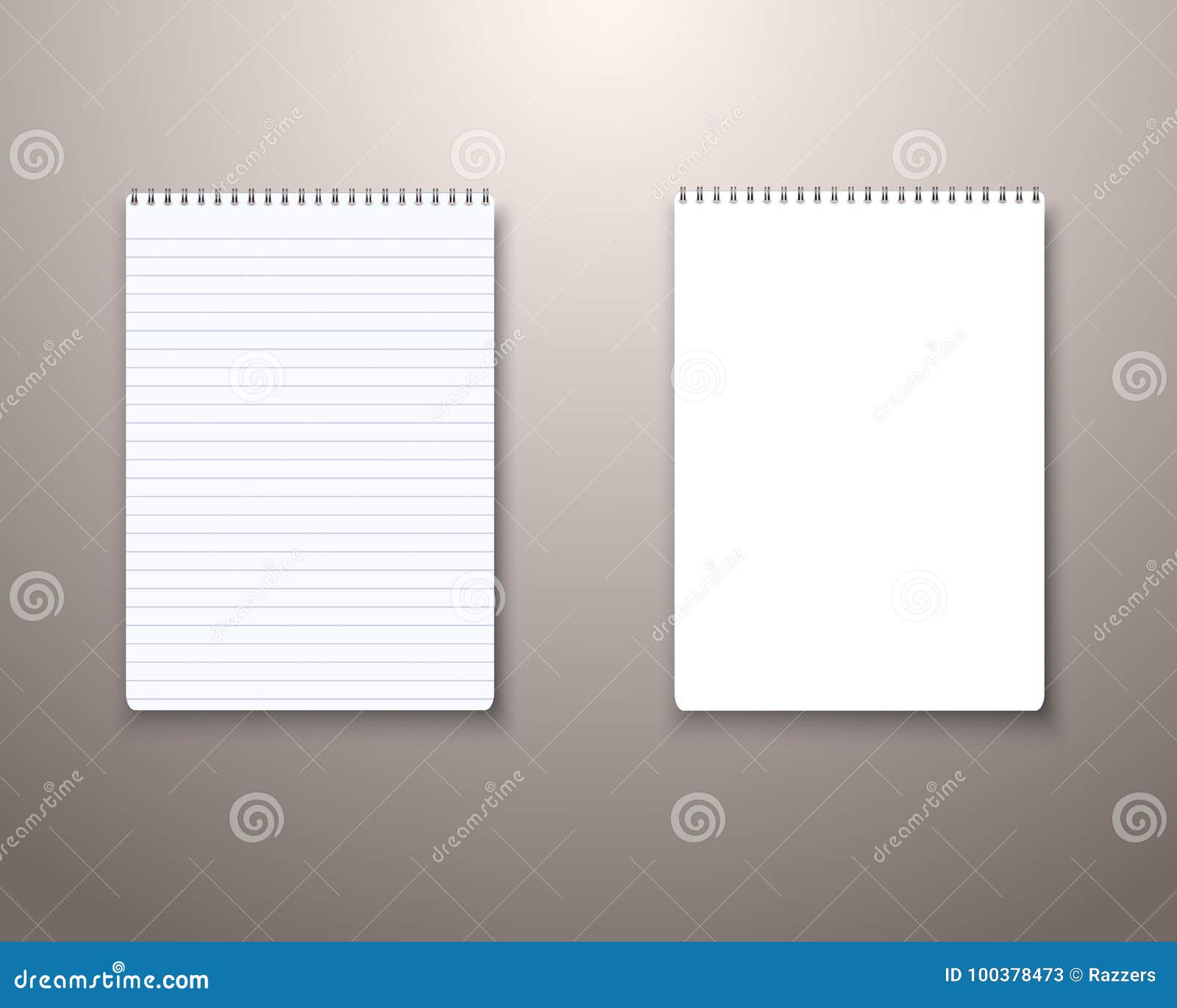 Vector Notepad Template. Realistic Vector Blank Notepad TextBook Stock ...