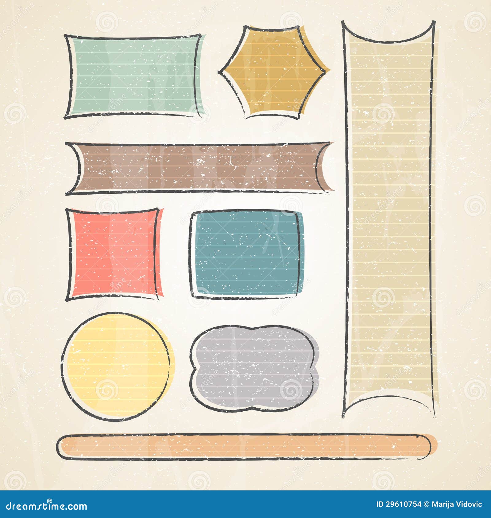 Vector notes elements stock vector. Illustration of gray - 29610754