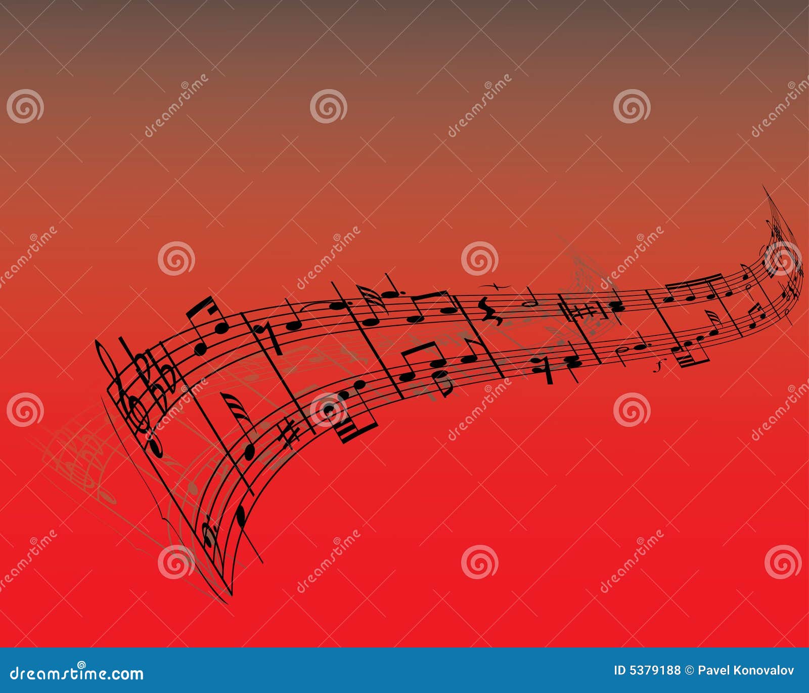 Vector notes red stock vector. Illustration of crotchets - 5379188