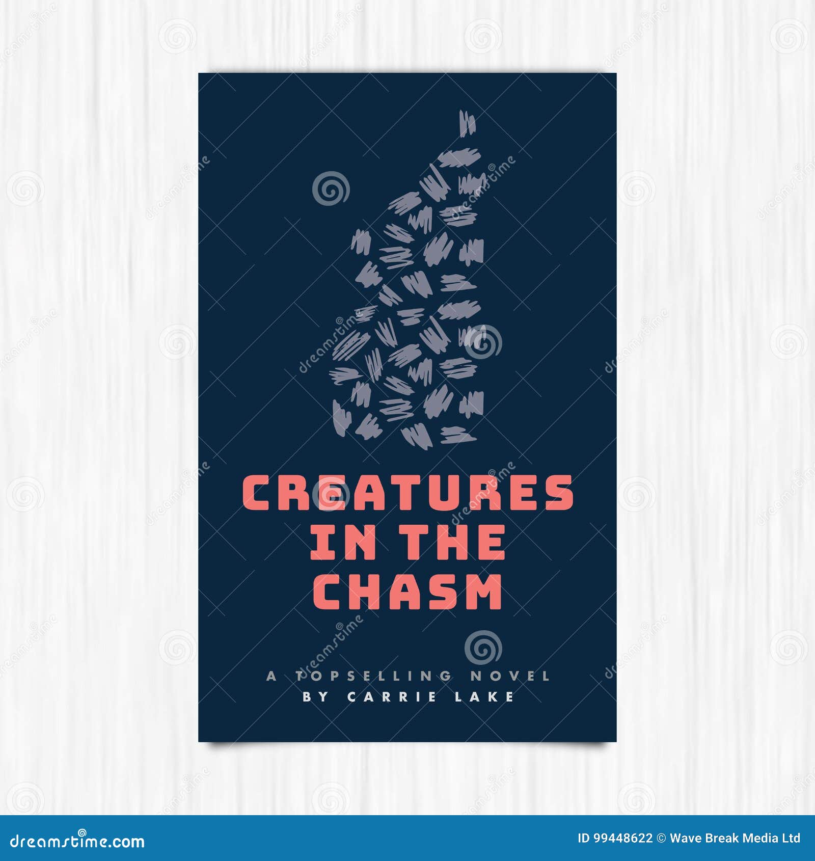 Vector of Novel Cover with Creatures in the Chasm Text Stock Vector ...