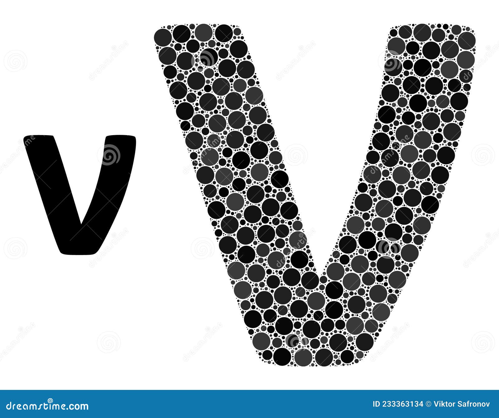 Vector Nu Greek Lowercase Symbol Collage of Dots Stock Vector ...