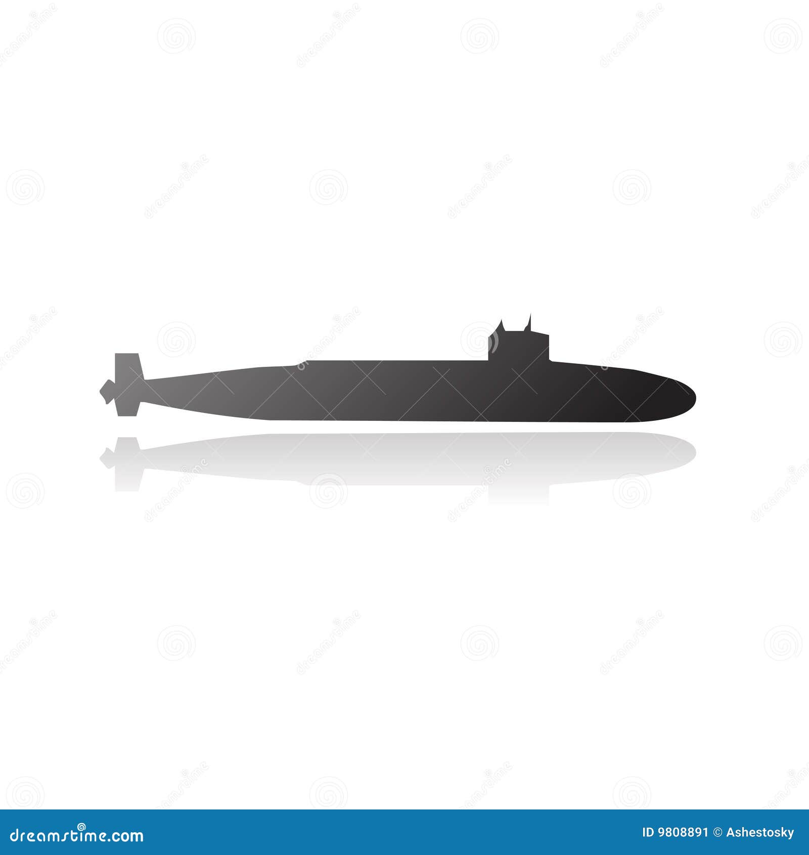 Vector Nuclear Submarine Silhouette Stock Vector - Illustration of ...