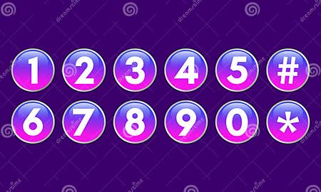 Vector Number Button Full Color Trend 2022 Stock Vector - Illustration ...