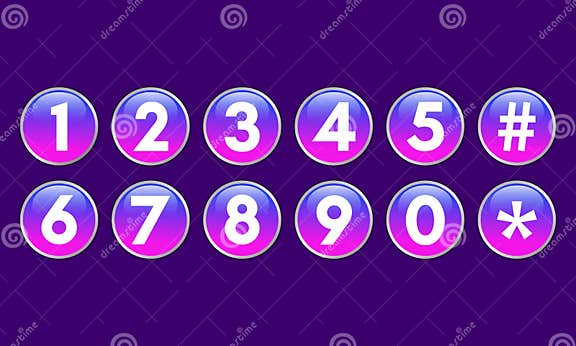 Vector Number Button Full Color Trend 2022 Stock Vector - Illustration ...
