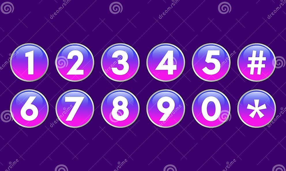 Vector Number Button Full Color Trend 2022 Stock Vector - Illustration ...