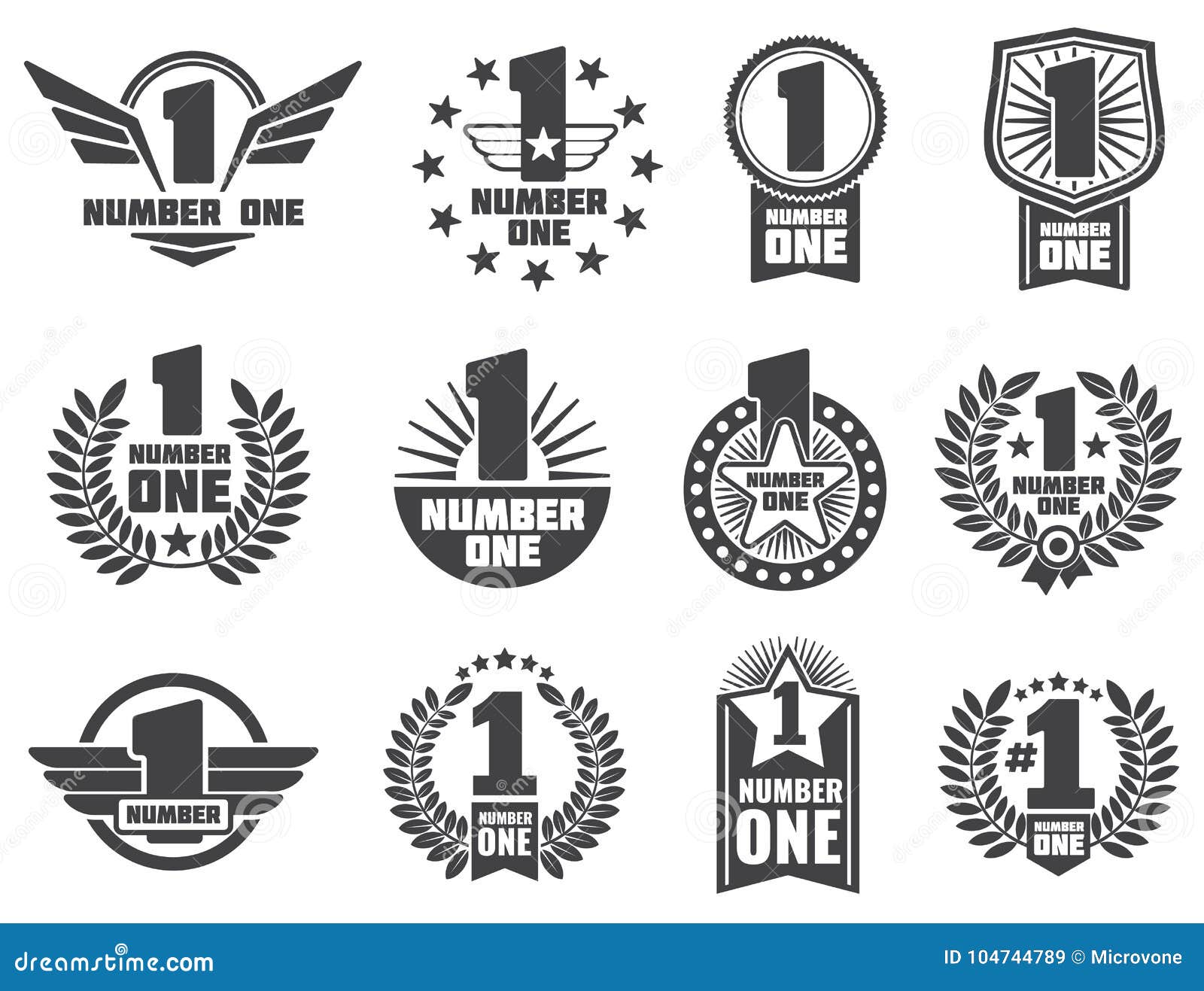 Vector Number One Retro Corporate Identity Logos and Labels Stock ... Vector Number One Retro Corporate Identity Logos and Labels Stock ...