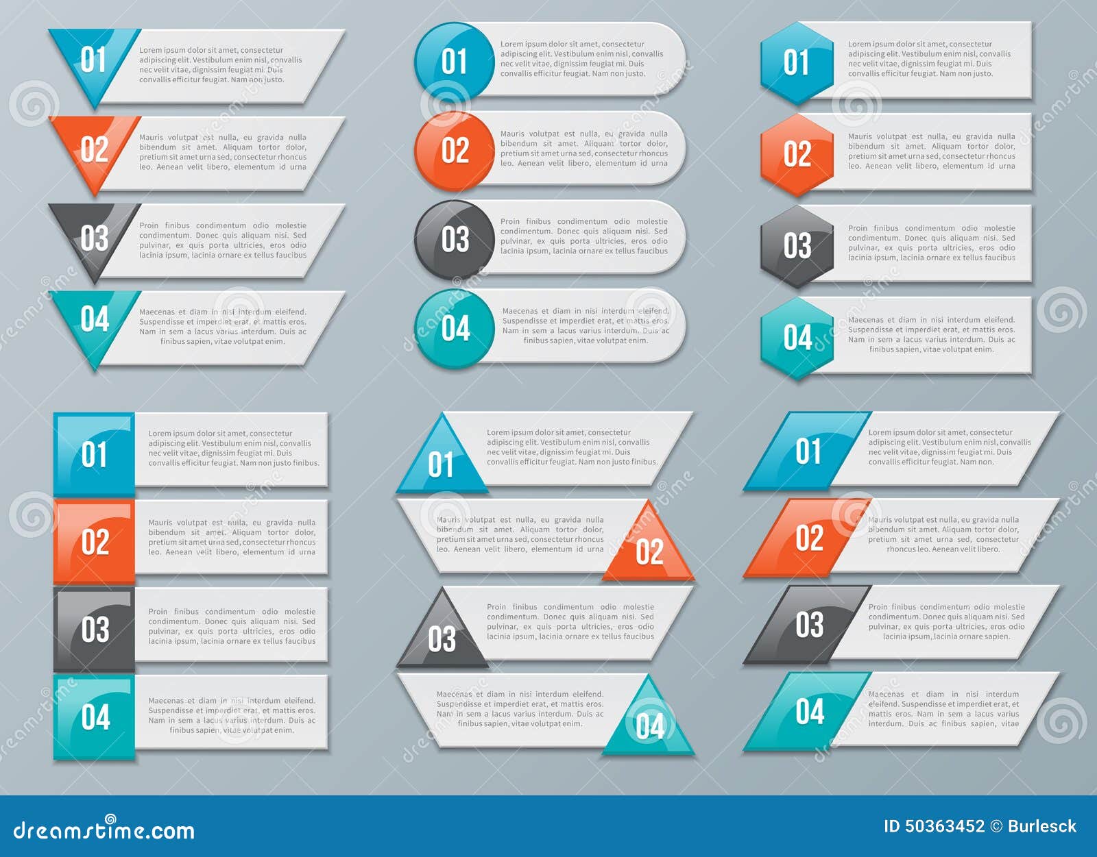 Vector Number Options for Infographics Stock Vector - Illustration of ...