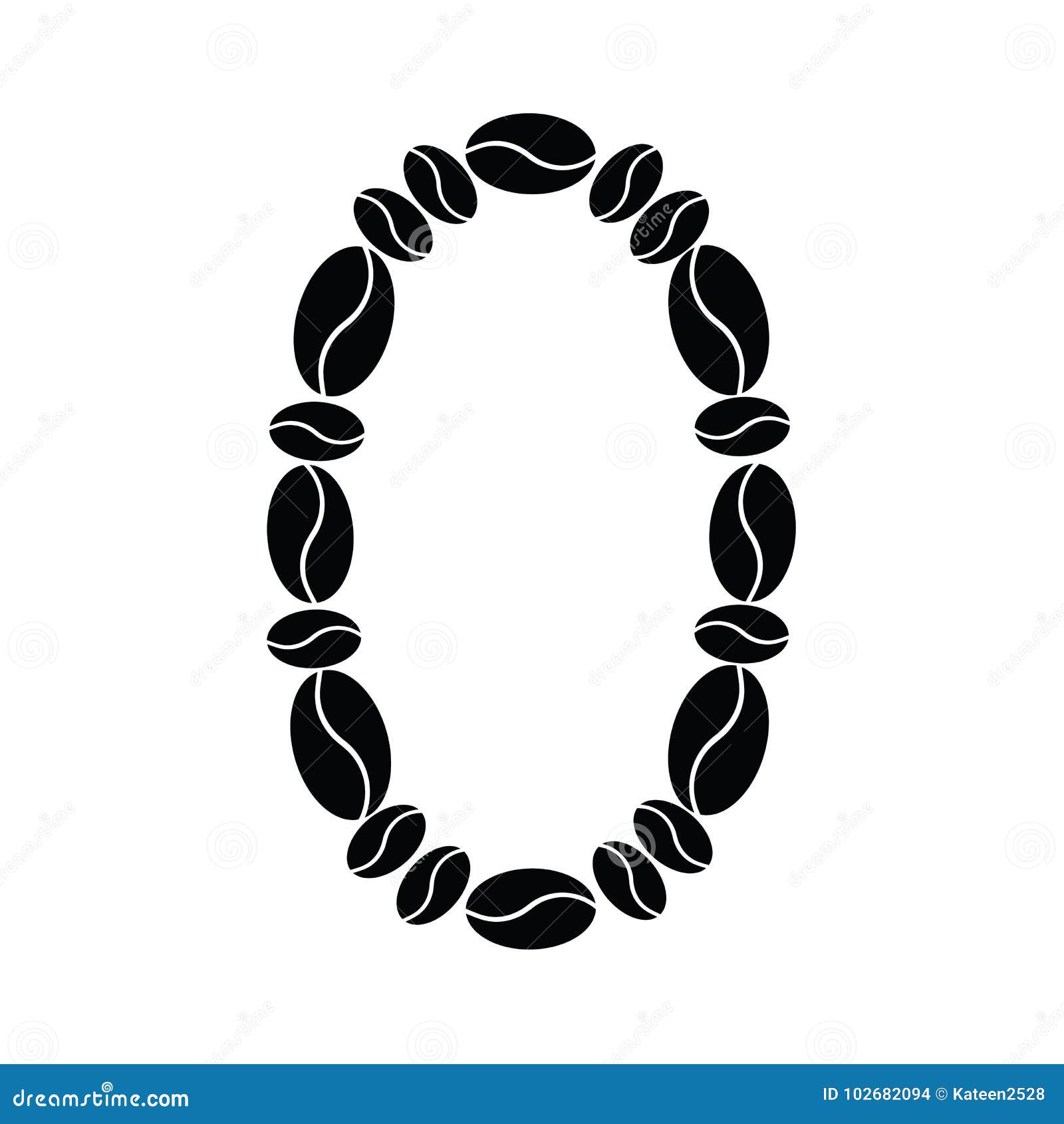 Vector Number Set from Coffee Beans Stock Vector - Illustration of ...