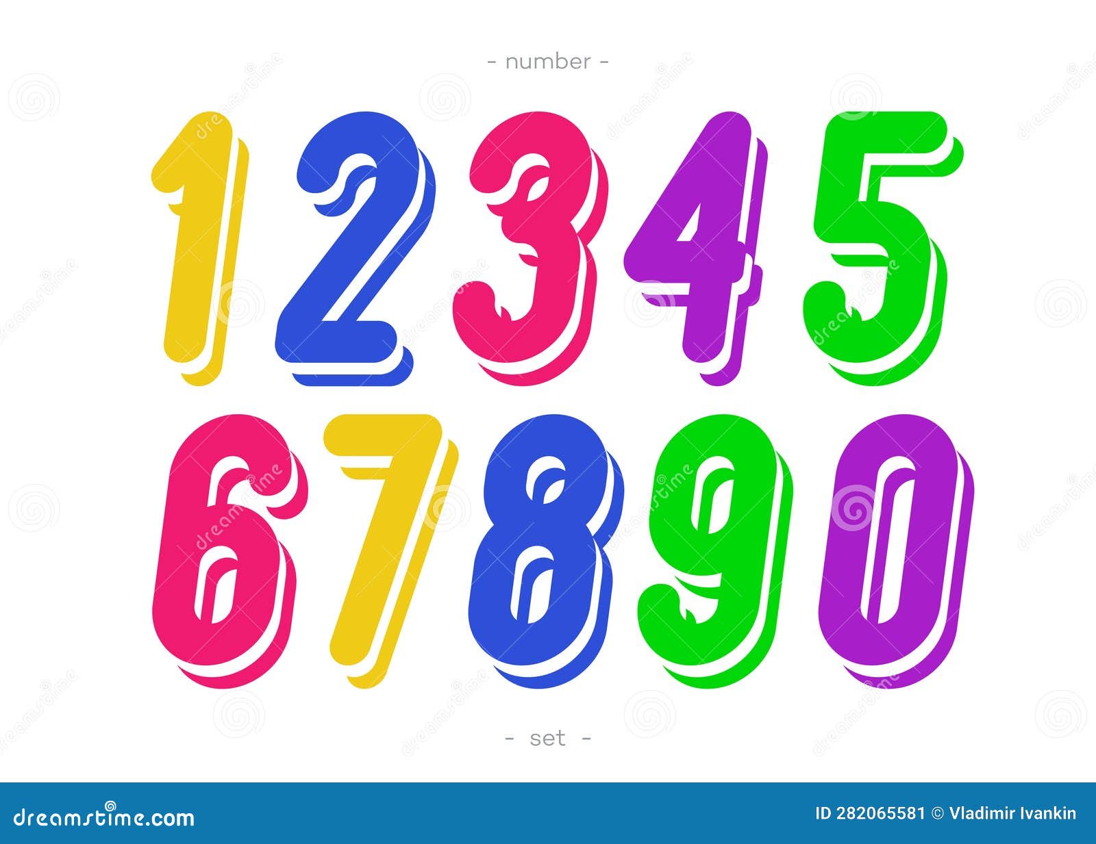 Vector Number Set 3d Bold Colorful Style Stock Vector - Illustration of ... Vector Number Set 3d Bold Colorful Style Stock Vector - Illustration of ...
